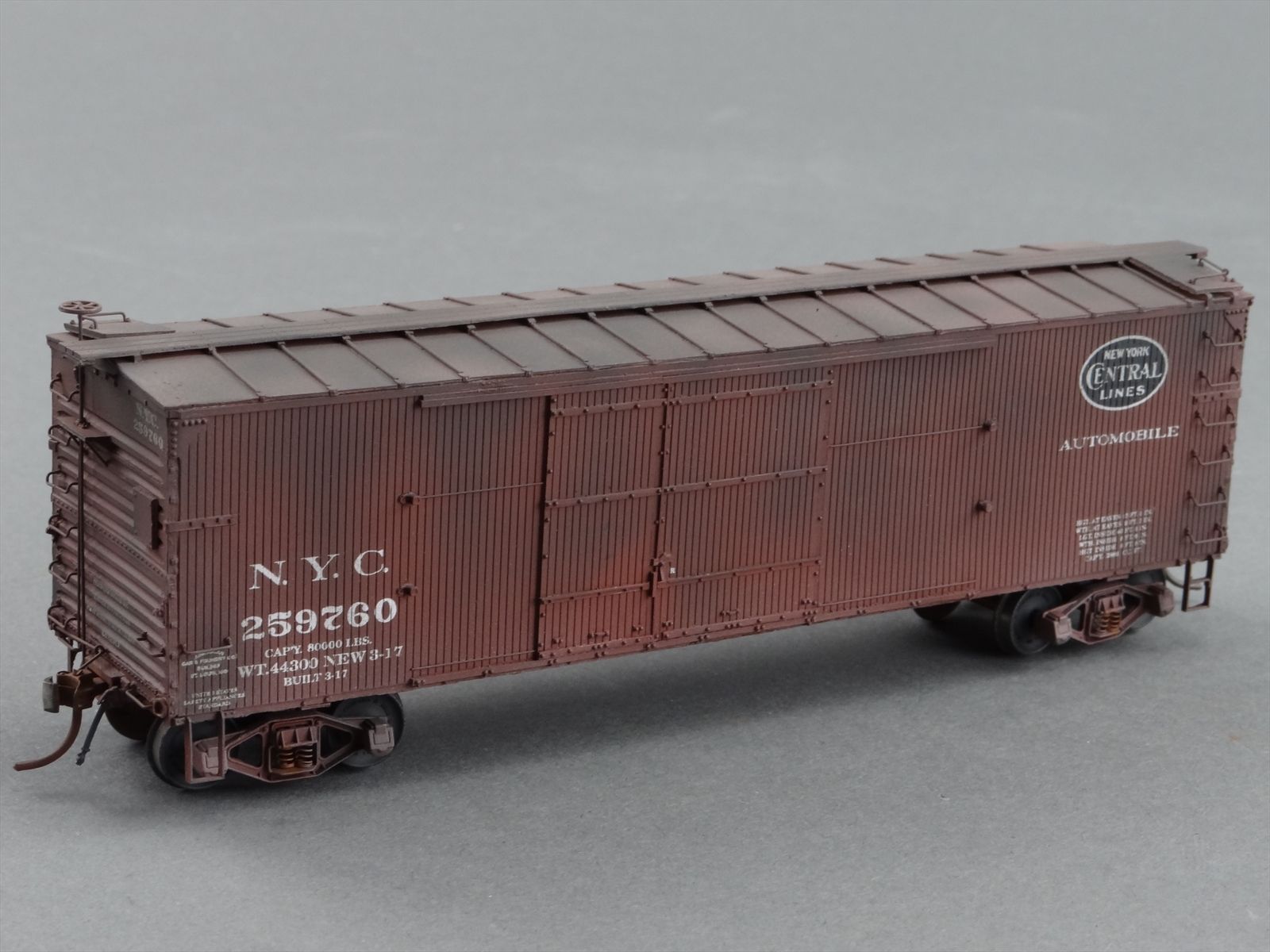 HO Westerfield 10101 Pro Built Kit - NYC New York Central Auto Box Car ...
