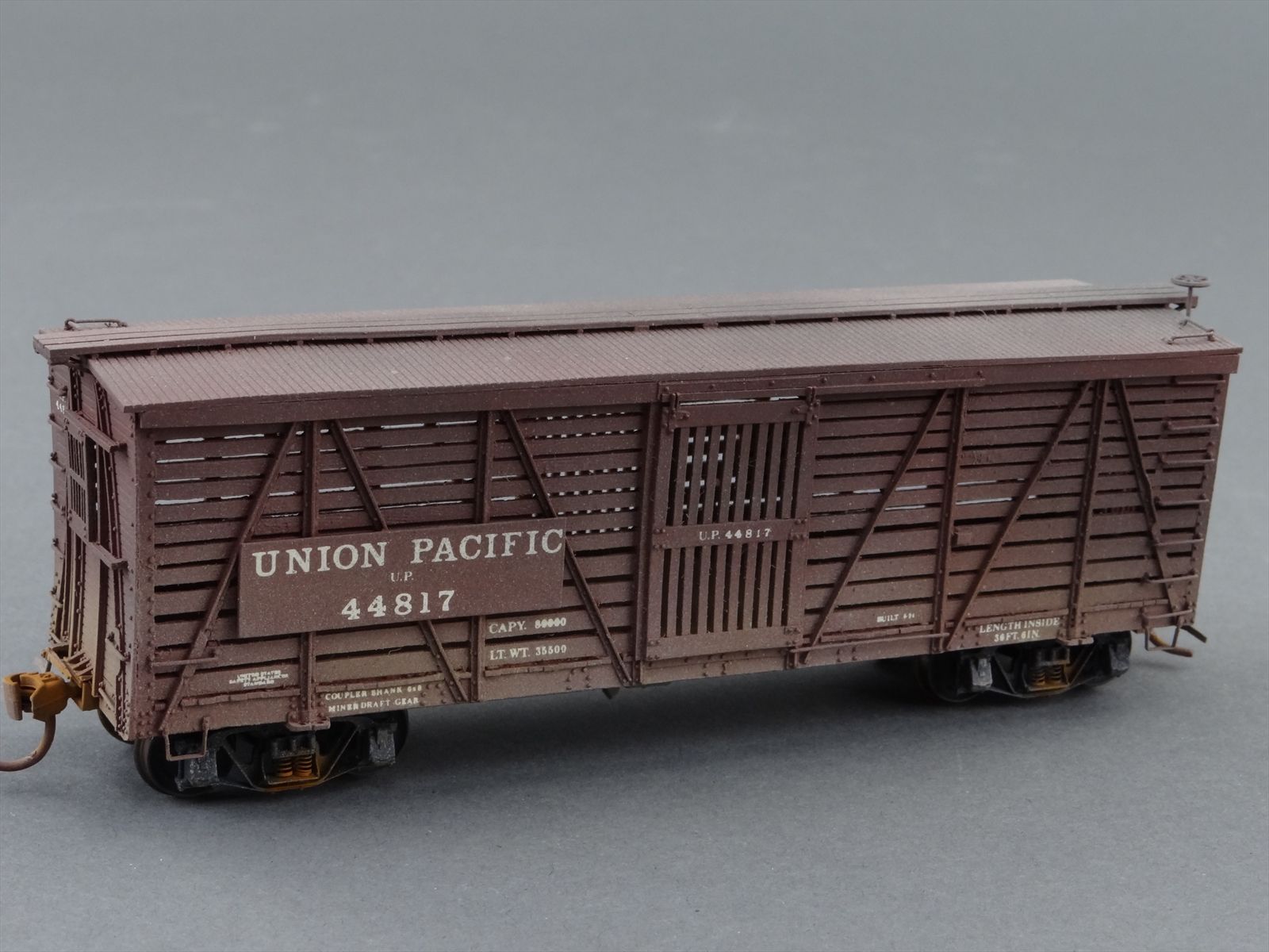 HO Westerfield 5202 Pro Built Kit - UP Union Pacific S-40-4 Stock Car #44817 - Custom