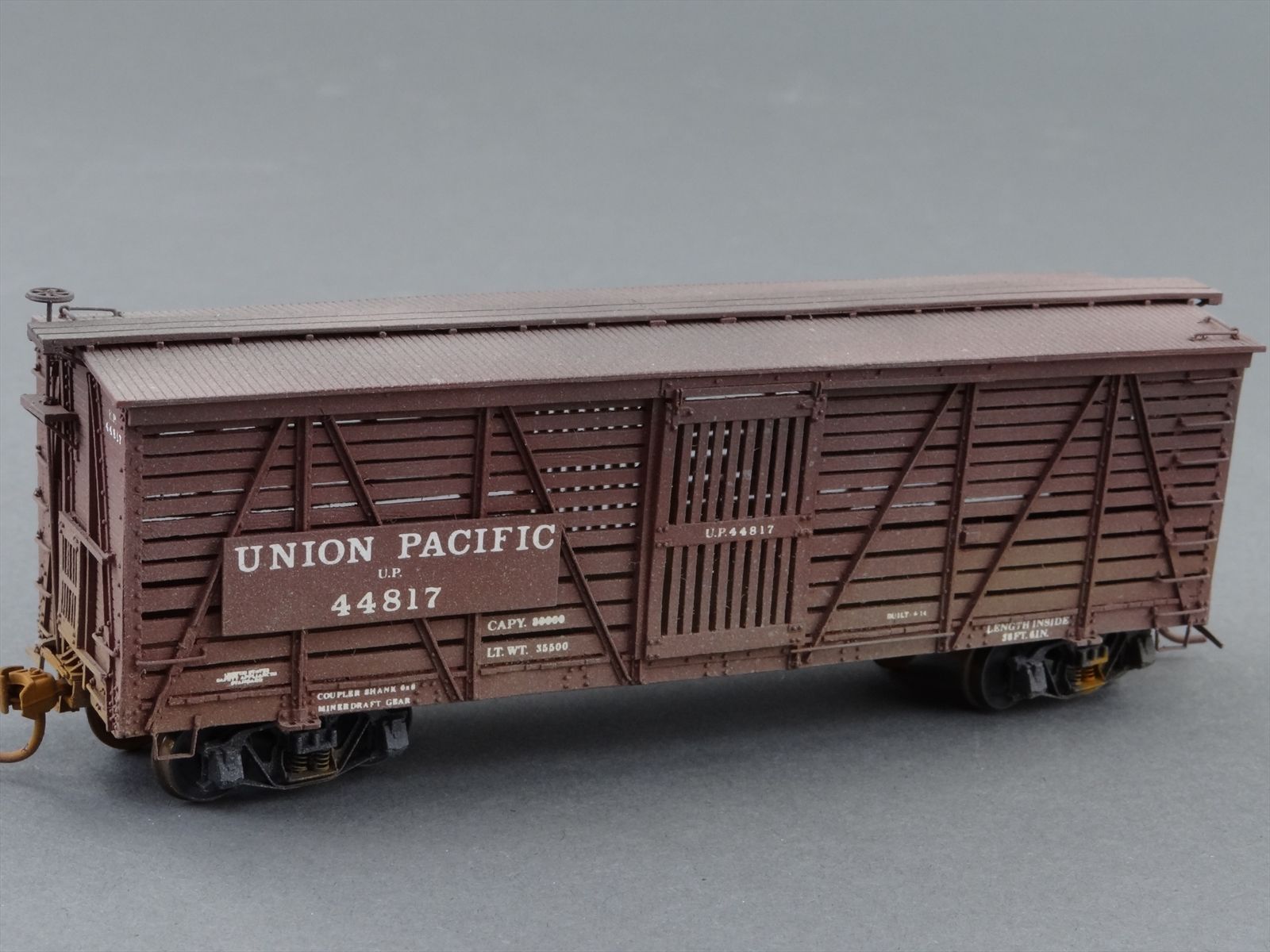 HO Westerfield 5202 Pro Built Kit - UP Union Pacific S-40-4 Stock Car #44817 - Custom