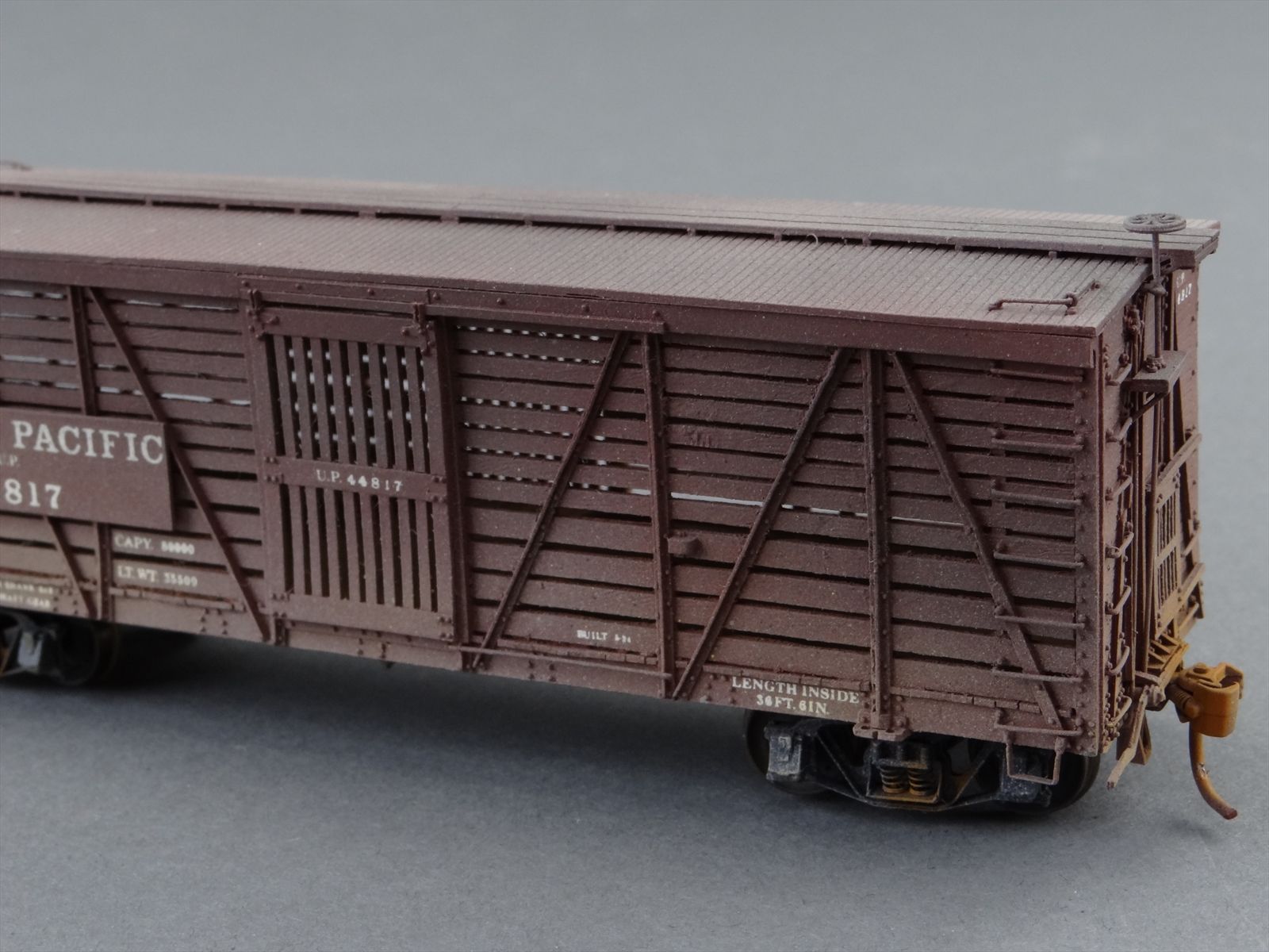 HO Westerfield 5202 Pro Built Kit - UP Union Pacific S-40-4 Stock Car #44817 - Custom