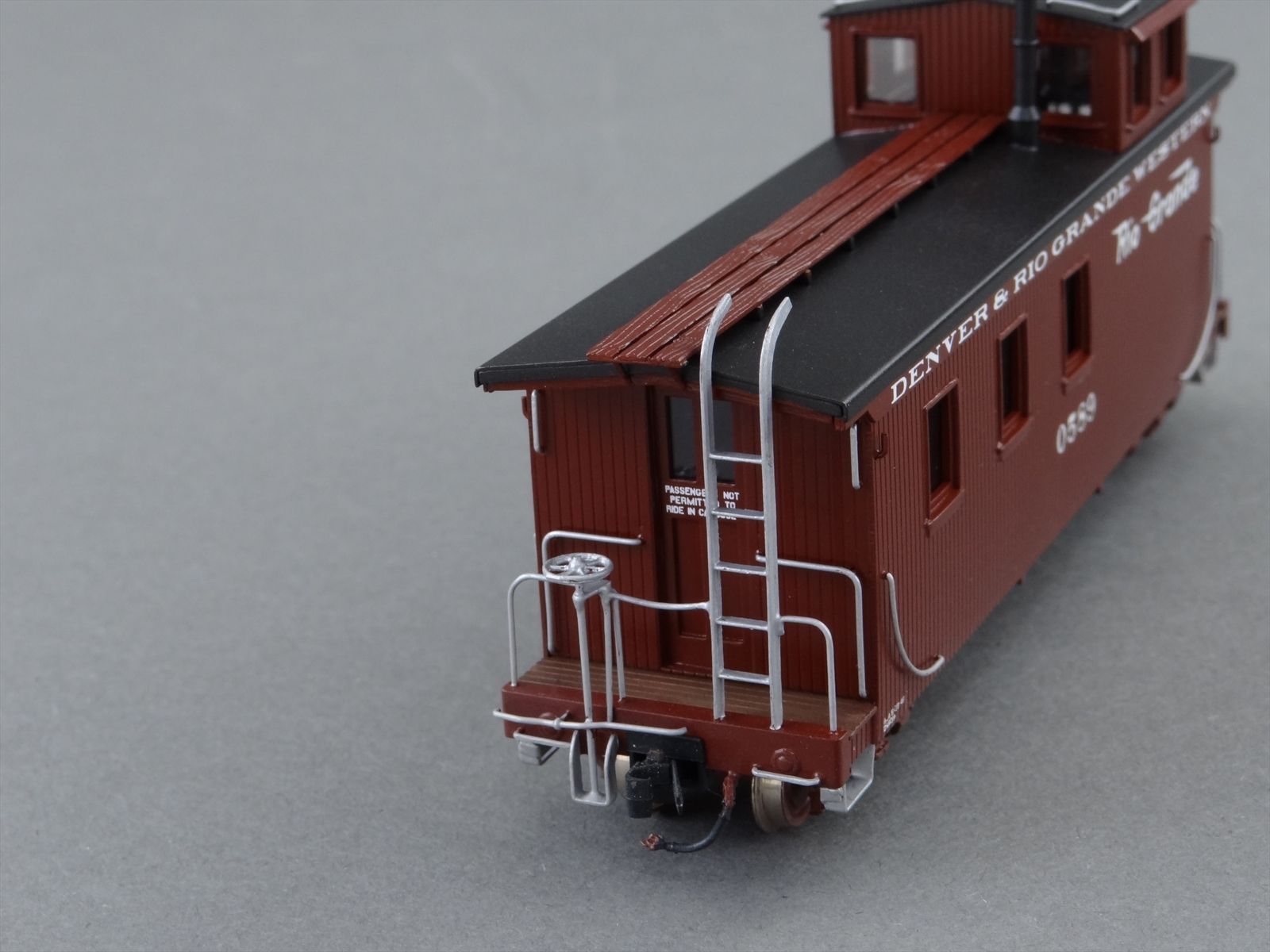 HOn3 Brass PSC Precision Scale D&RGW Peaked Roof Caboose #0589 - Custom