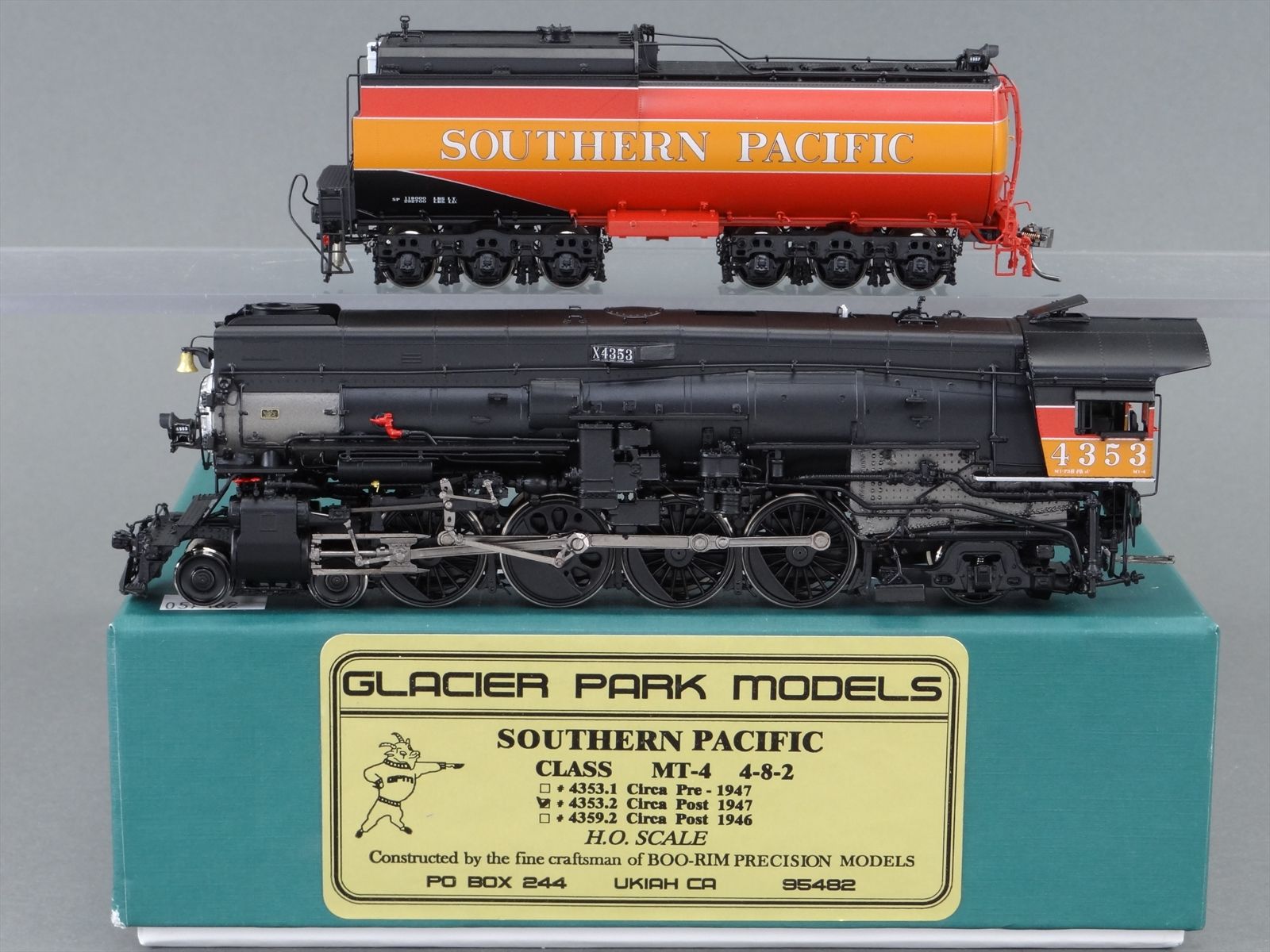 HO Brass GPM Glacier Park Models SP Southern Pacific MT-4 4-8-2 #4353 ...