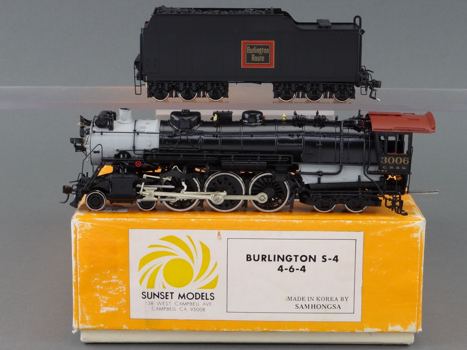HO Brass Model Train - Sunset Models CB&Q Burlington 4-6-4 S-4 #3006 ...