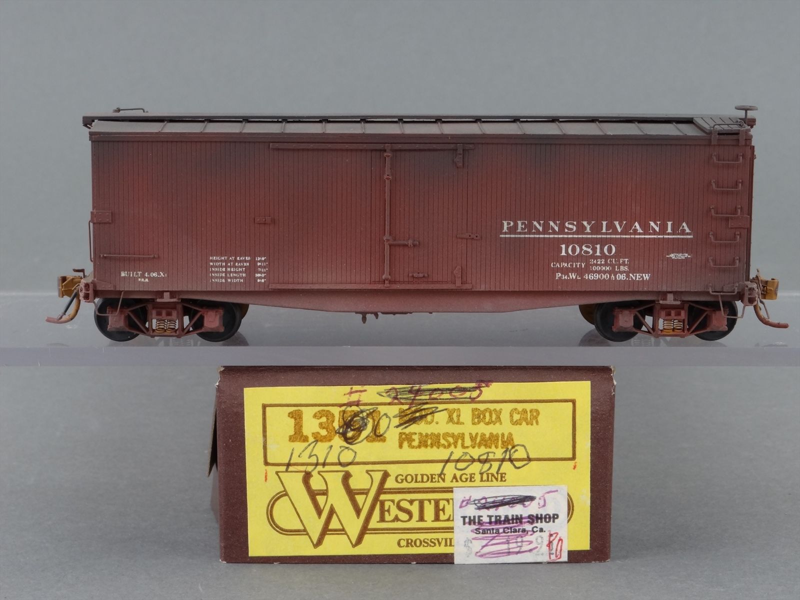 HO Westerfield 1310 Pro Built Kit - PRR Pennsylvania XL Box Car #10810 ...