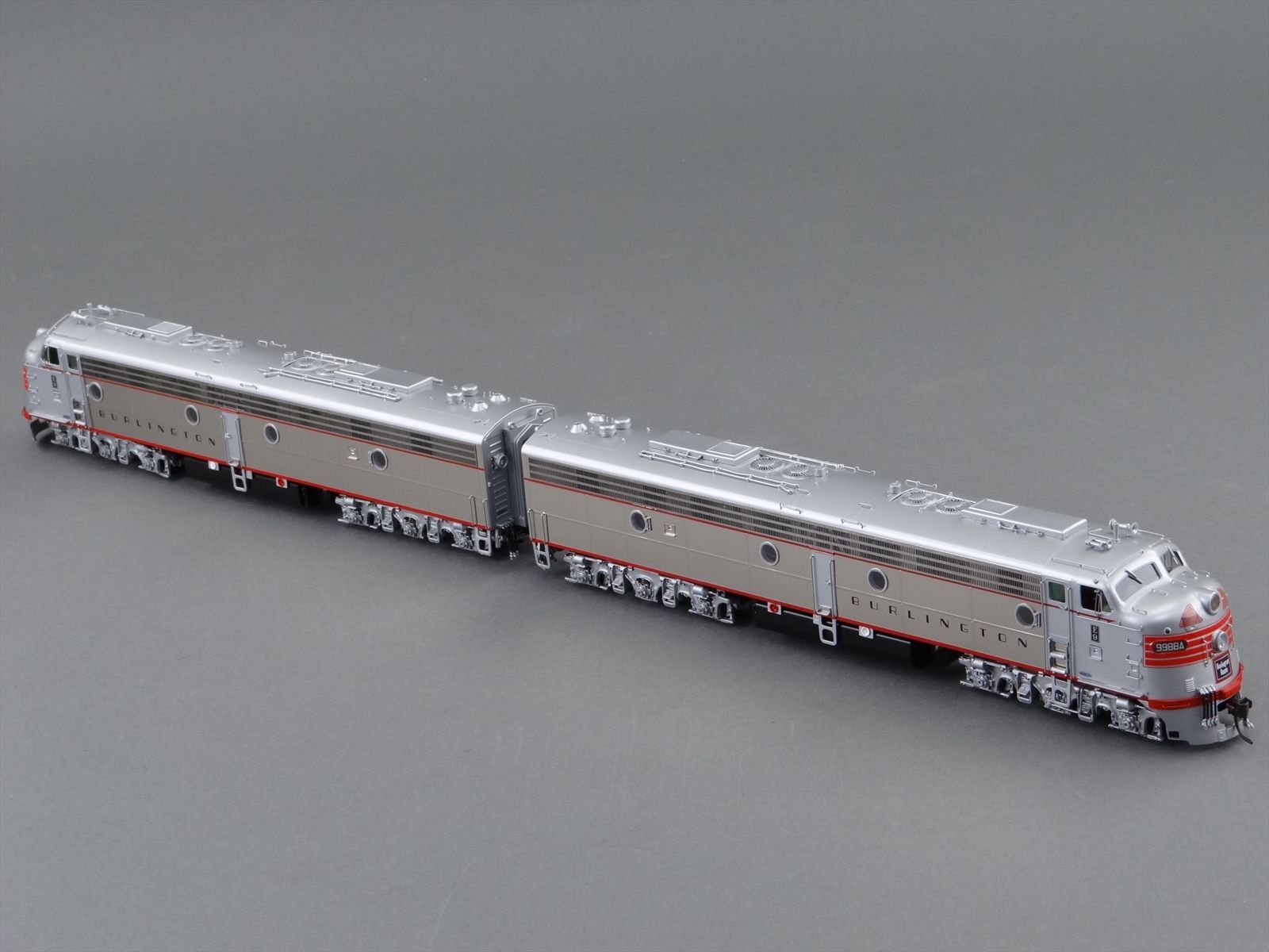 HO Brass Model Train - CIL 2437.1 Challenger CB&Q Burlington E9 E9A A/A Diesel Set - Late Run w ...