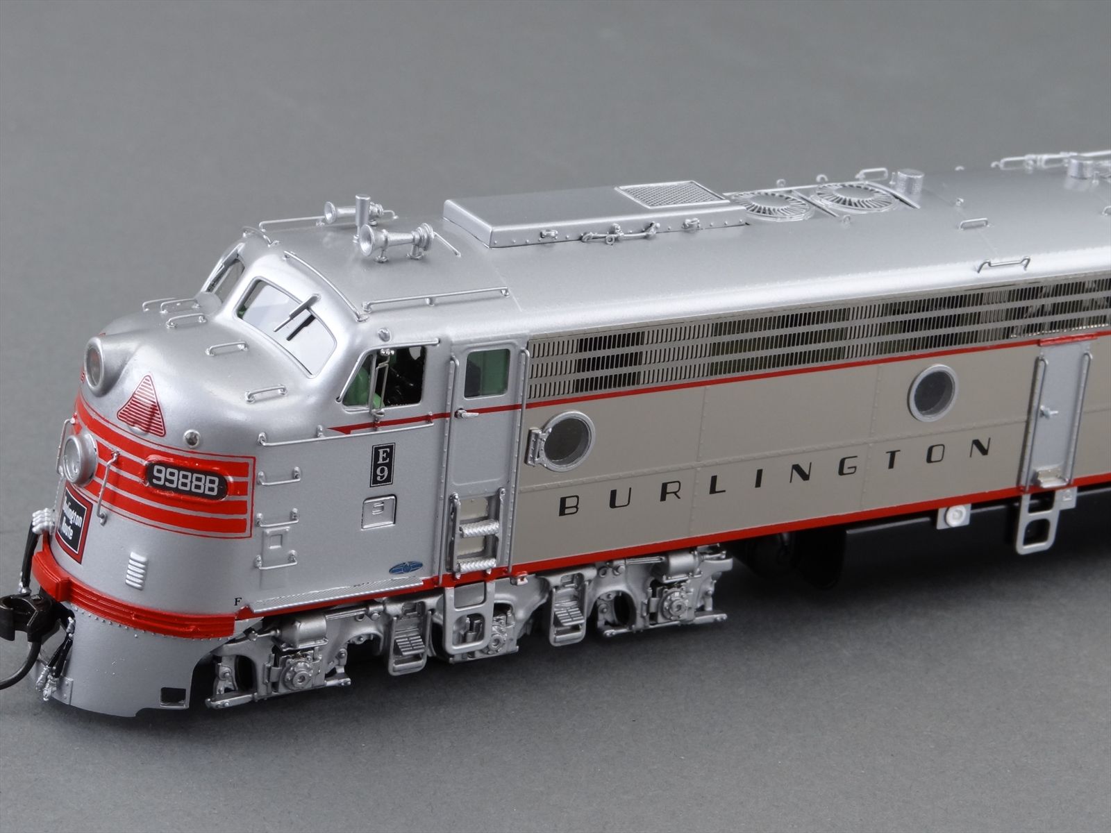 HO Brass Model Train - CIL 2437.1 Challenger CB&Q Burlington E9 E9A A/A Diesel Set - Late Run w ...