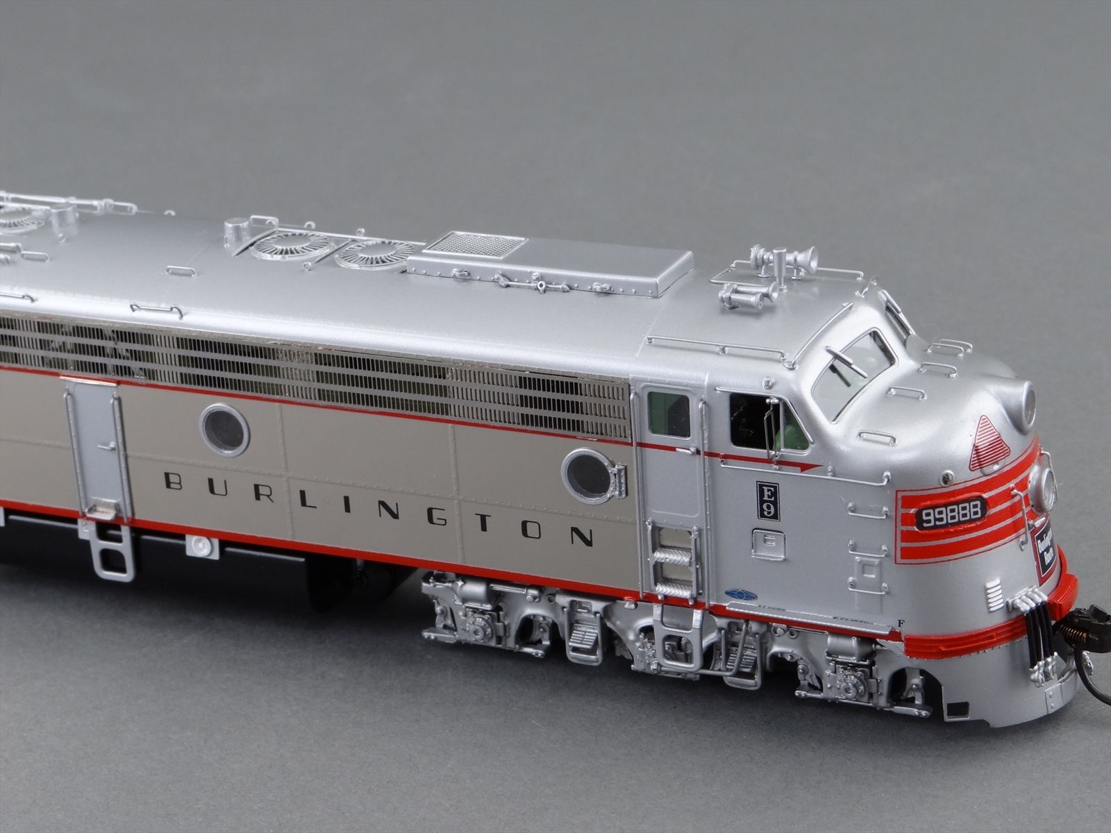 HO Brass Model Train - CIL 2437.1 Challenger CB&Q Burlington E9 E9A A/A Diesel Set - Late Run w ...