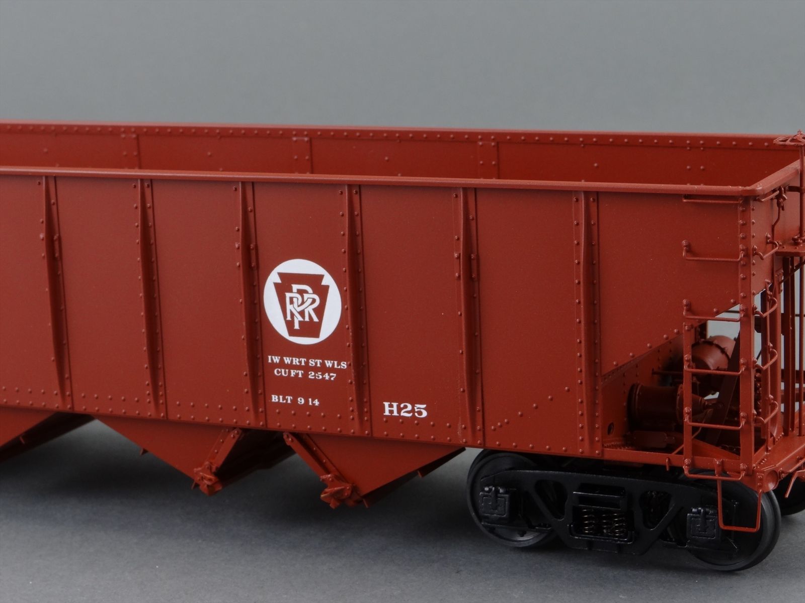 O 2-Rail Brass Keystone Model Works PRR Pennsylvania H25 Hopper #676314