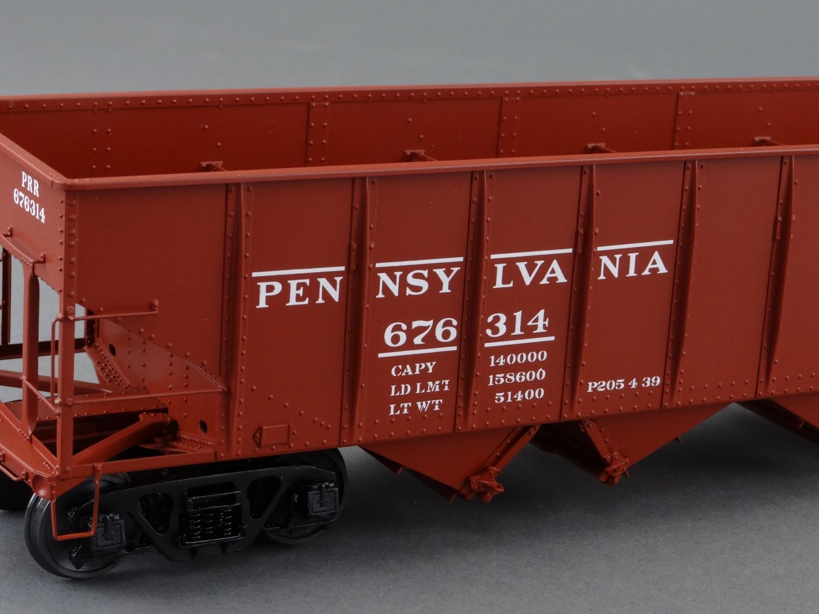 O 2-Rail Brass Keystone Model Works PRR Pennsylvania H25 Hopper #676314