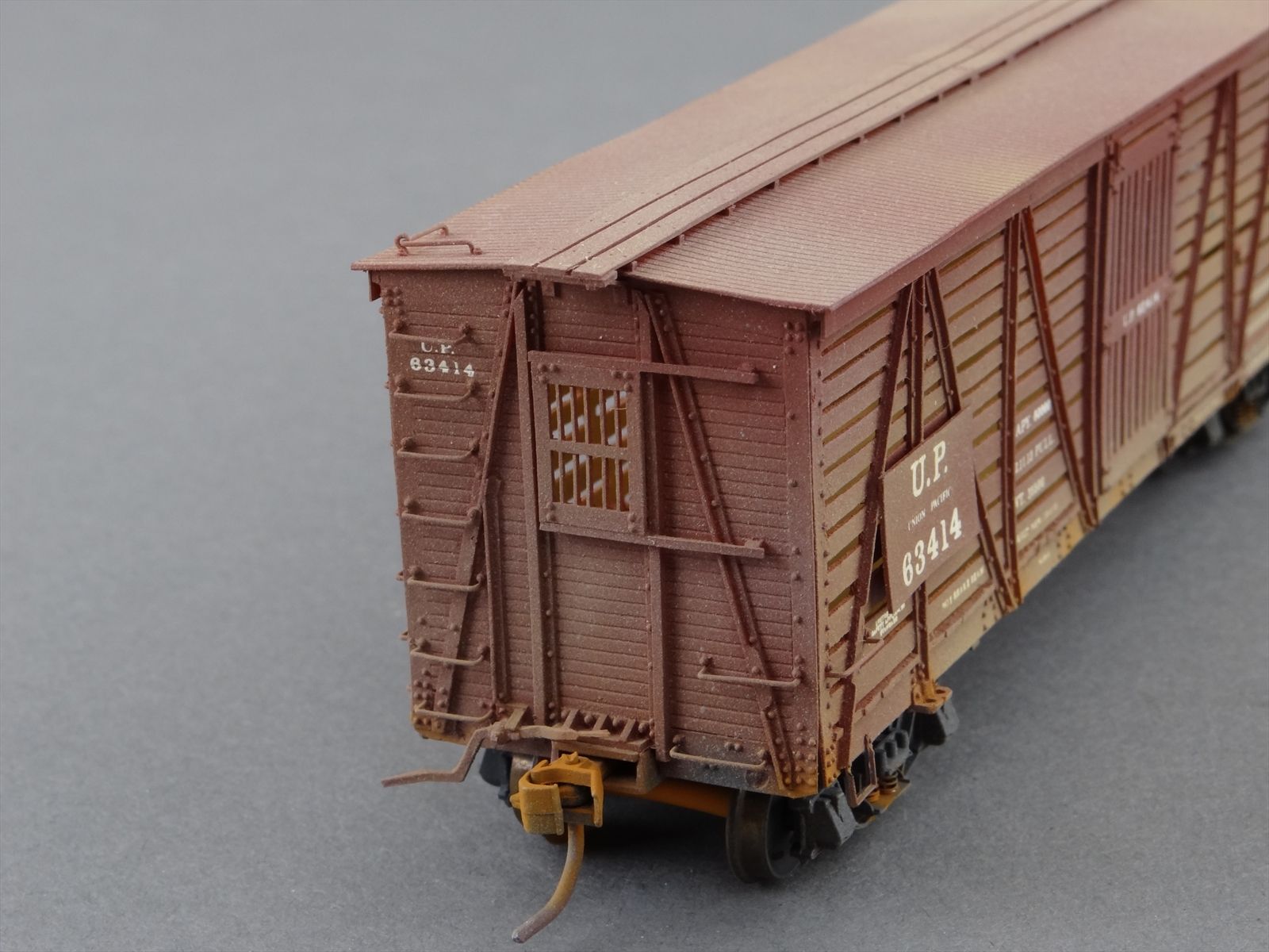 HO Westerfield 5202 Pro Built Kit - UP Union Pacific S-40-4 Stock Car #63414 - Custom