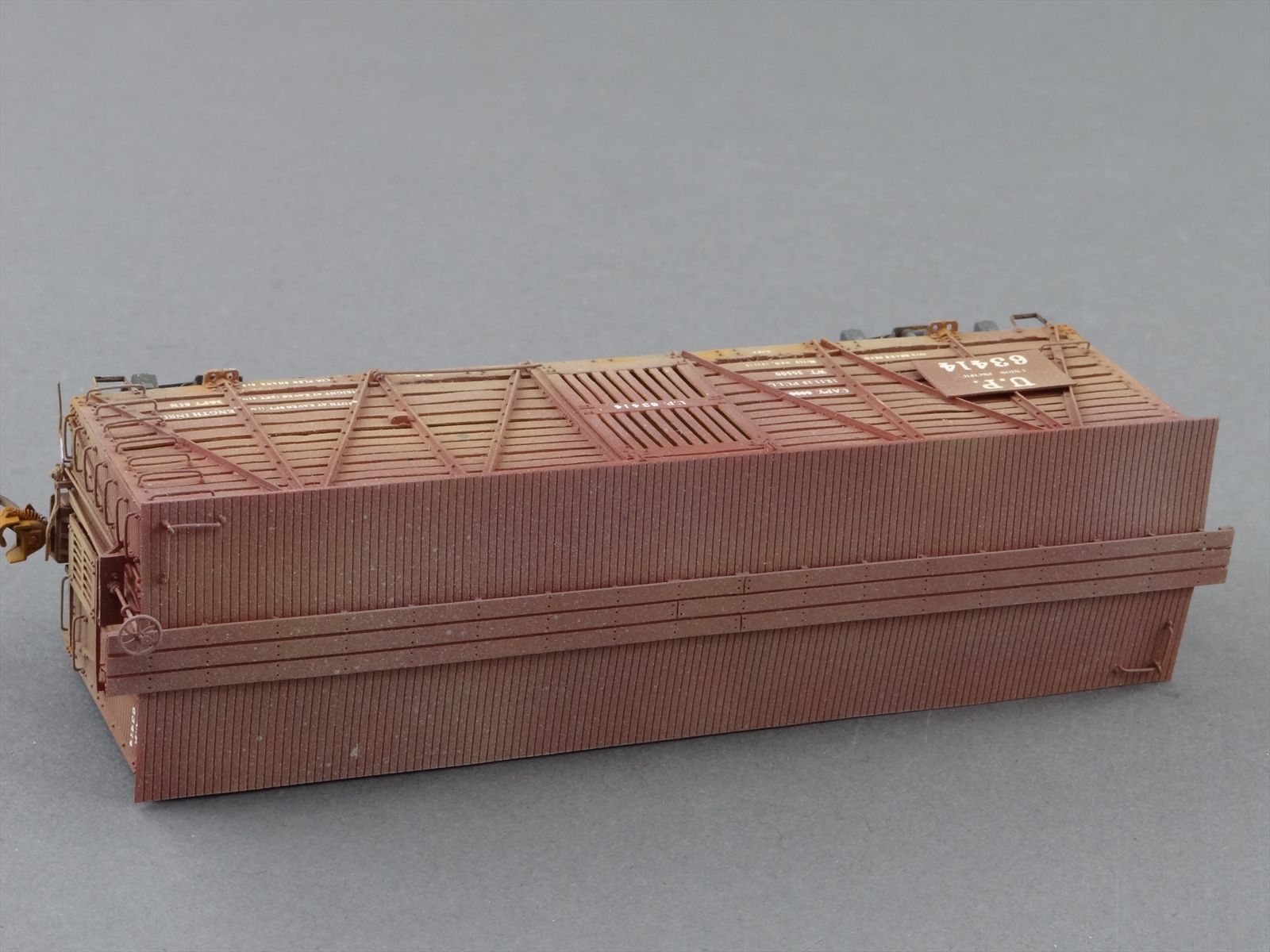 HO Westerfield 5202 Pro Built Kit - UP Union Pacific S-40-4 Stock Car #63414 - Custom