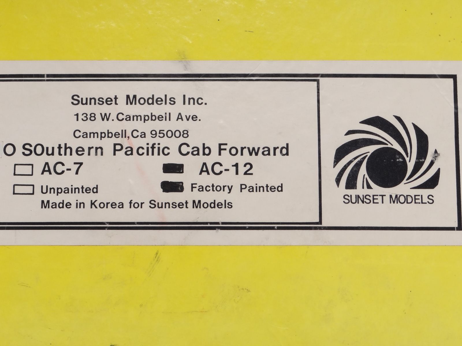 O Scale Brass Model Train - Sunset SP Southern Pacific Cab Forward AC ...