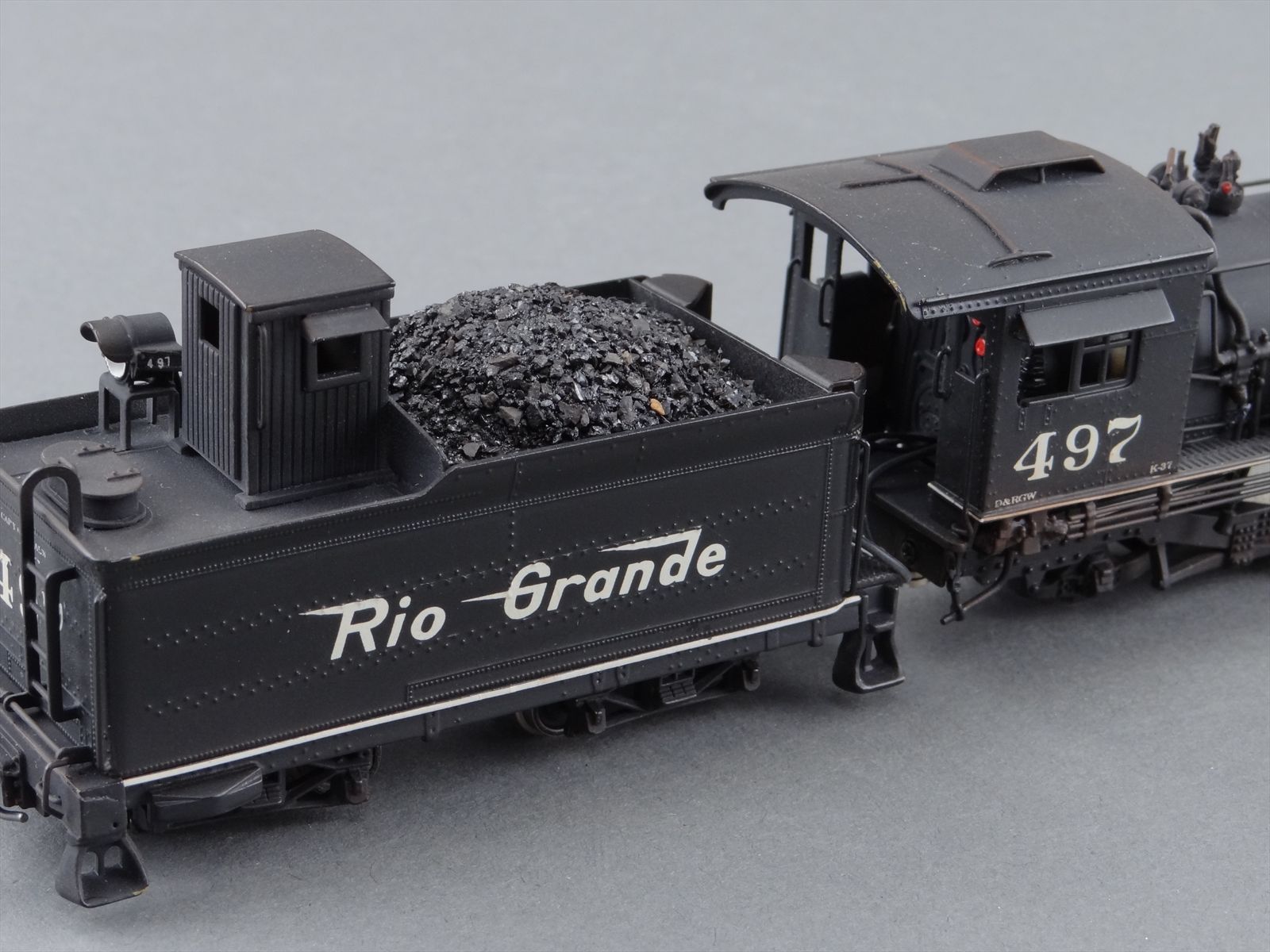 HOn3 Brass WMC Westside D&RGW Rio Grande 2-8-2 K-37 Mikado #497 w ...