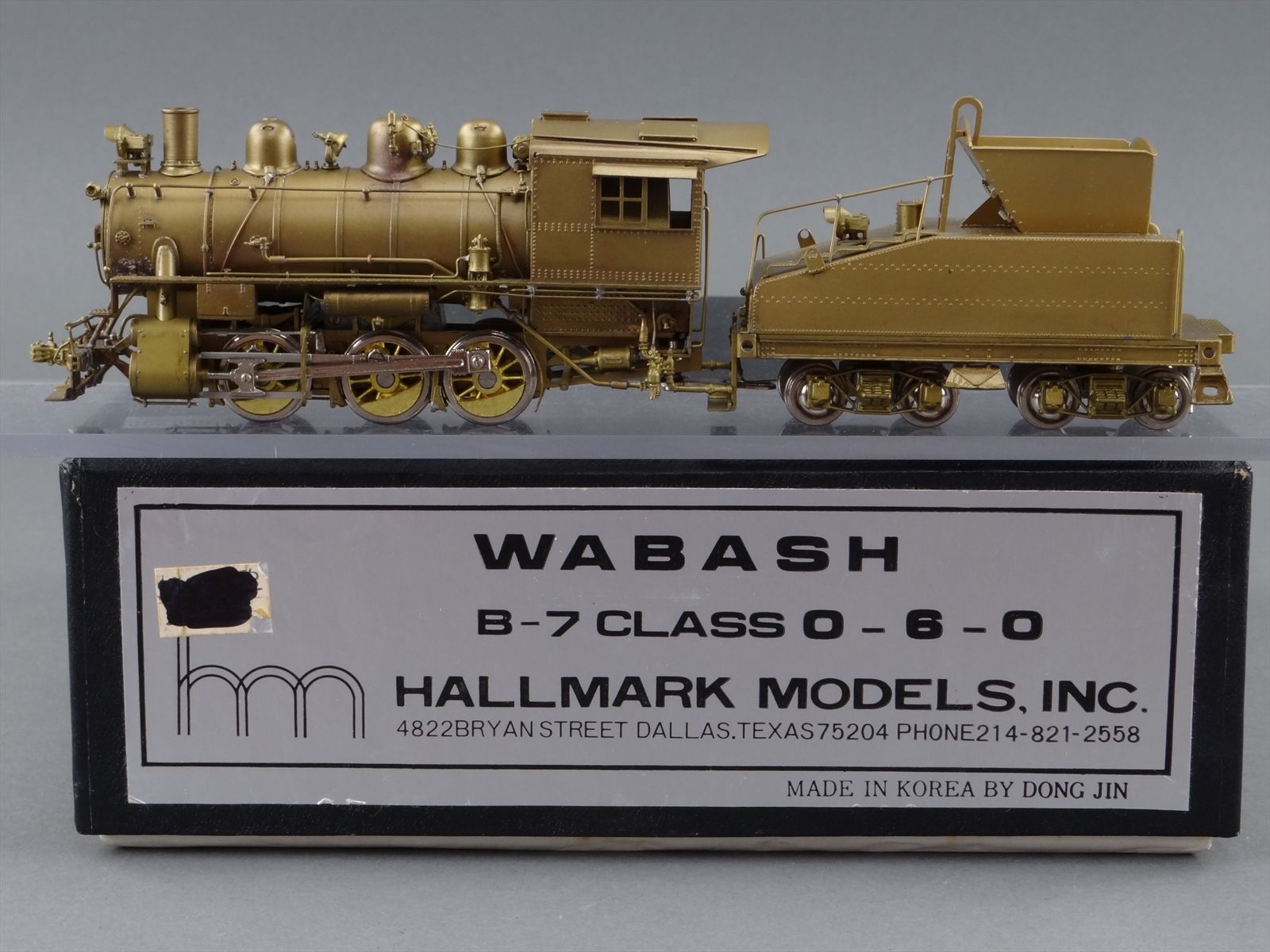HO Brass Model Train - Hallmark Models Wabash 0-6-0 Class B-7 Steam ...