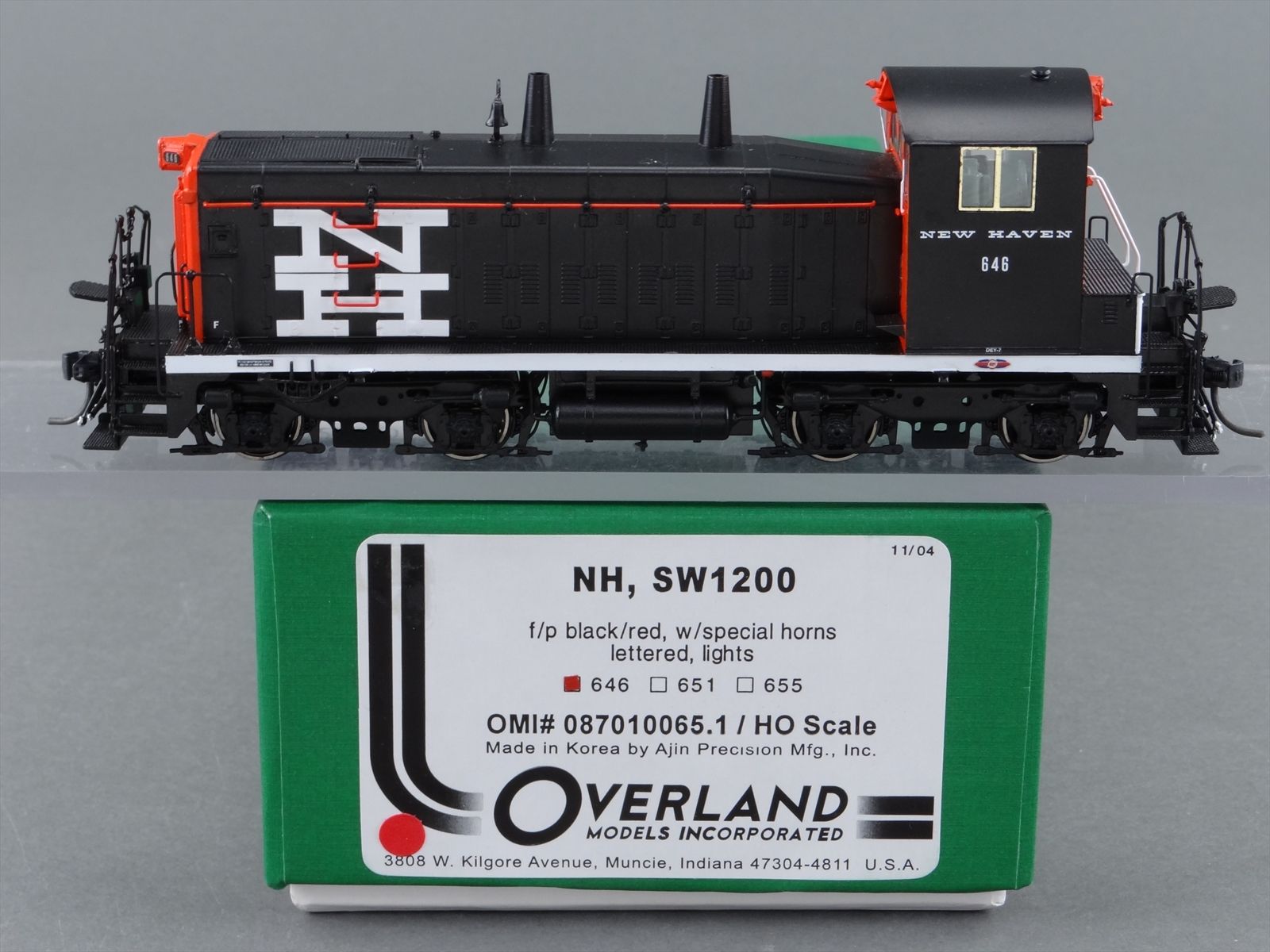 HO Brass Model Train - OMI Overland NH New Haven SW1200 Diesel #646