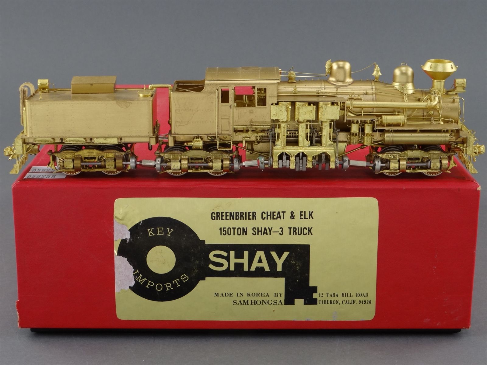 HO Brass Model Train - Key Imports GC&E Greenbrier Cheat & Elk 3 Truck Shay