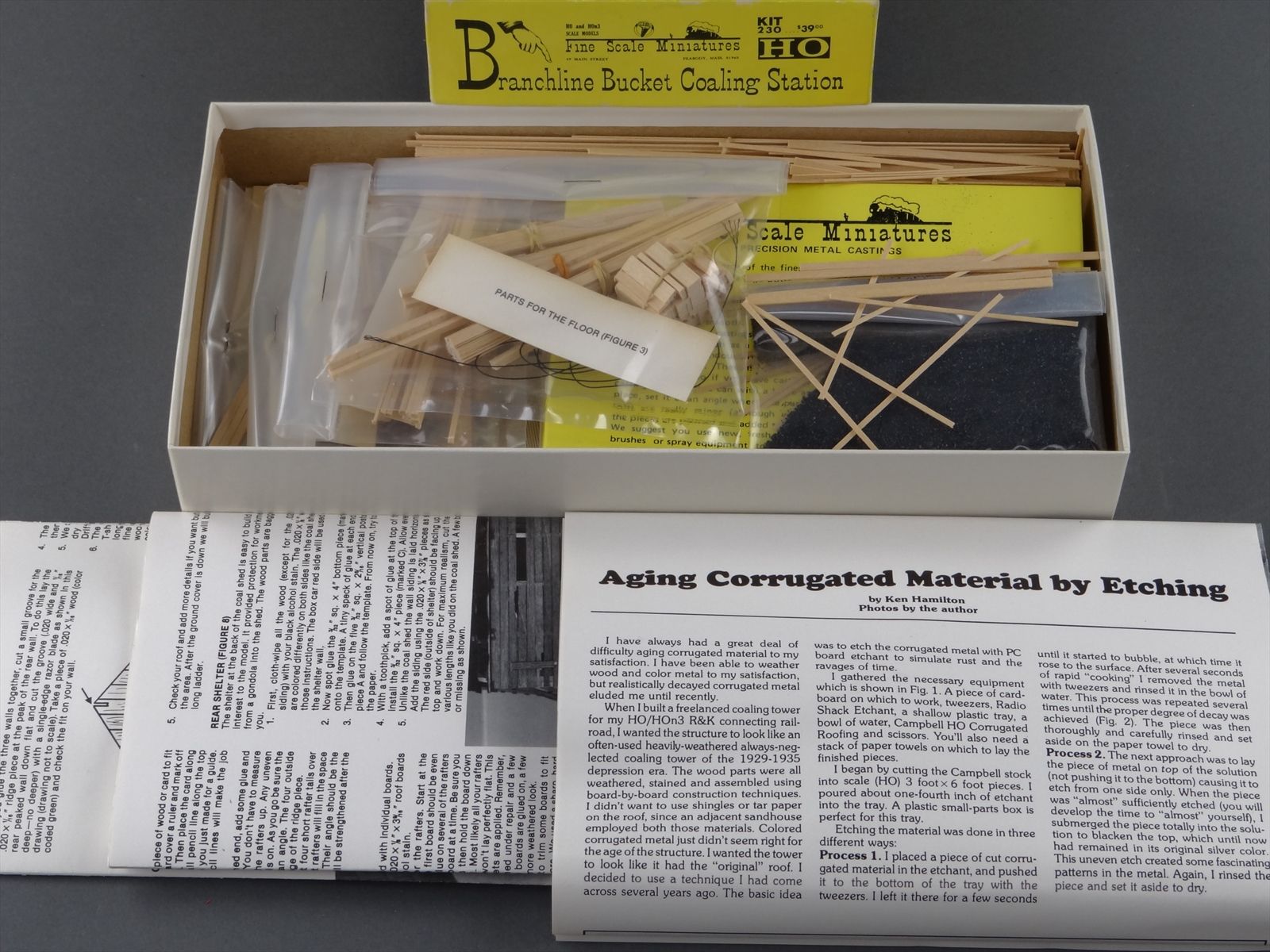 HO Craftsman Kit - FSM Fine Scale Miniatures Kit #230 Branchline Bucket ...