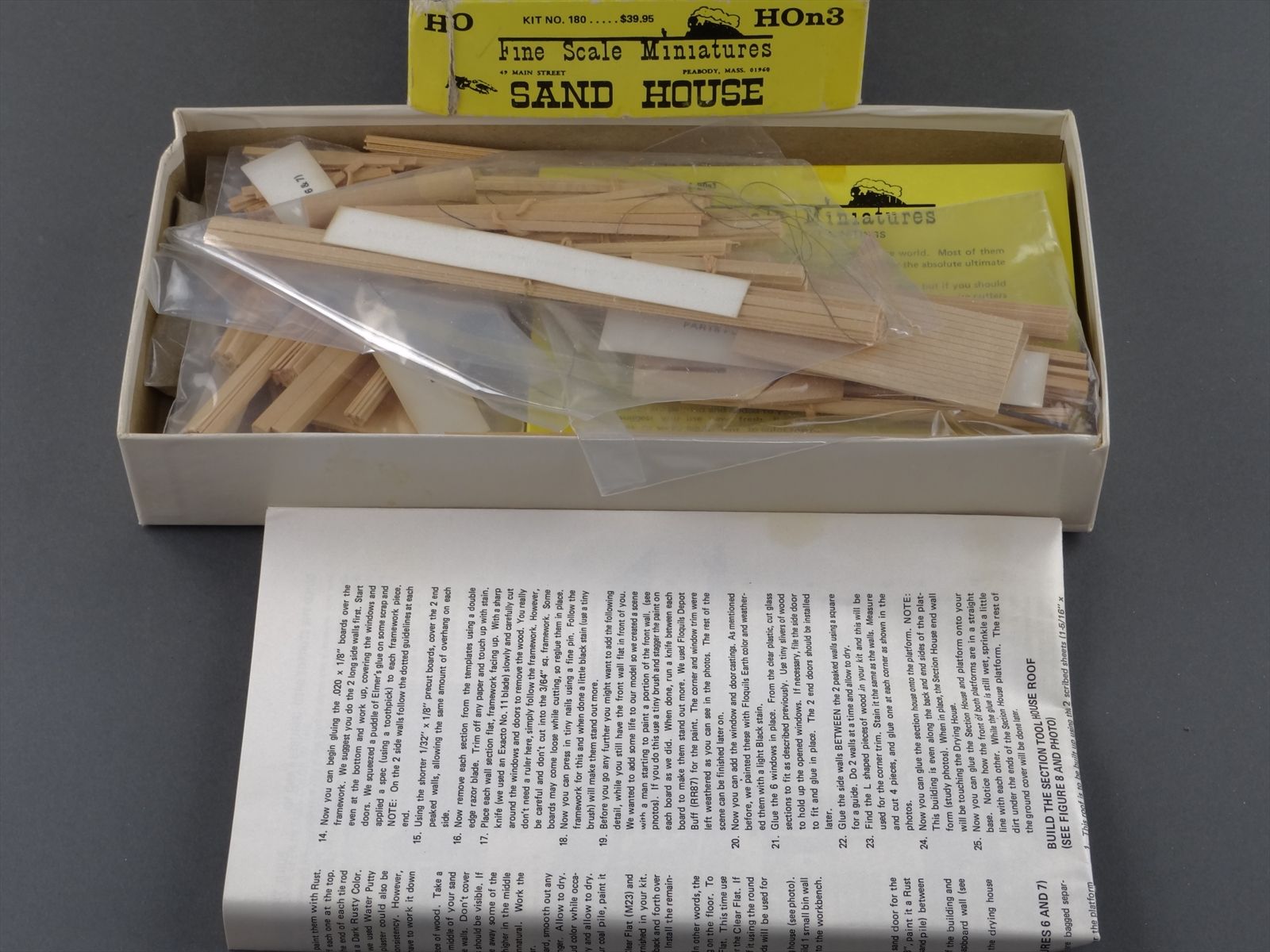 HO Scale Craftsman Kit - FSM Fine Scale Miniatures Kit #180 Sand House