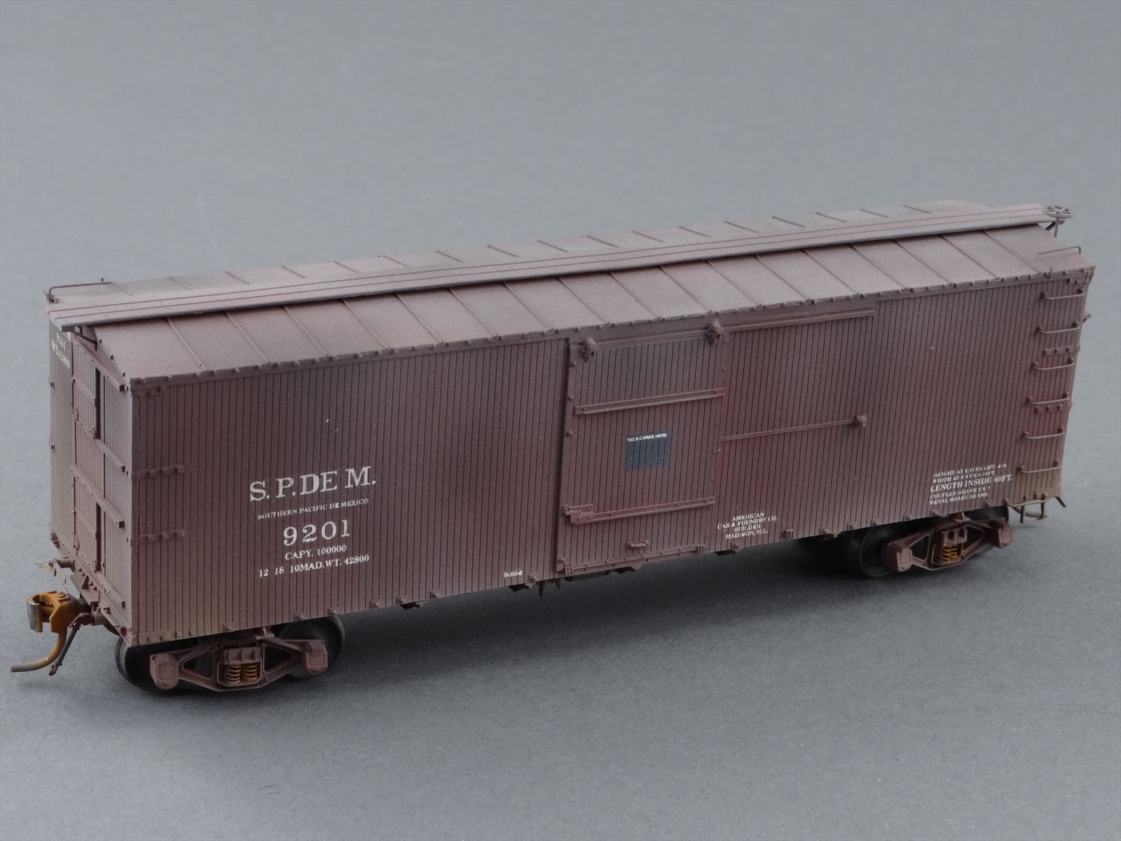 HO Westerfield 7301 Pro Built Kit - SP / SPDeM Mexico B-50-6 Box Car #9201 - Custom