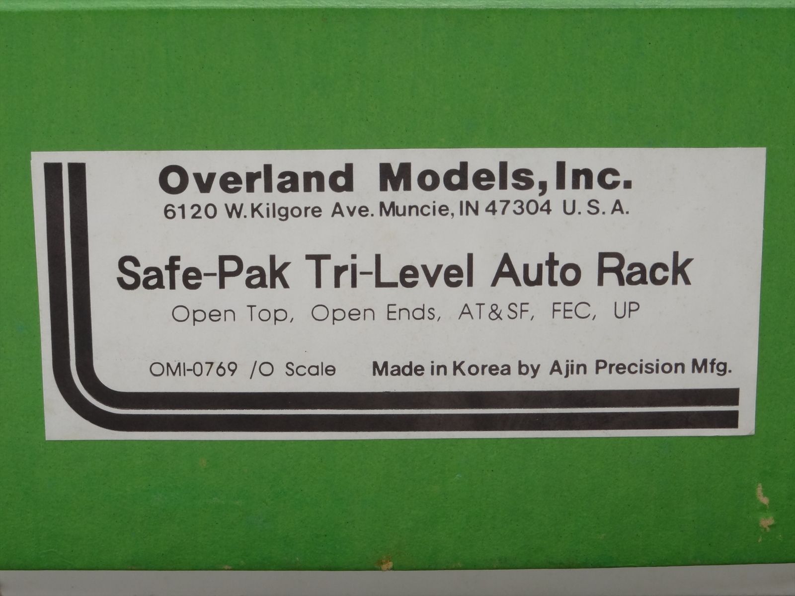 O Scale Brass OMI 0769 Overland ATSF Santa Fe Safe-Pak Tri-Level Auto ...