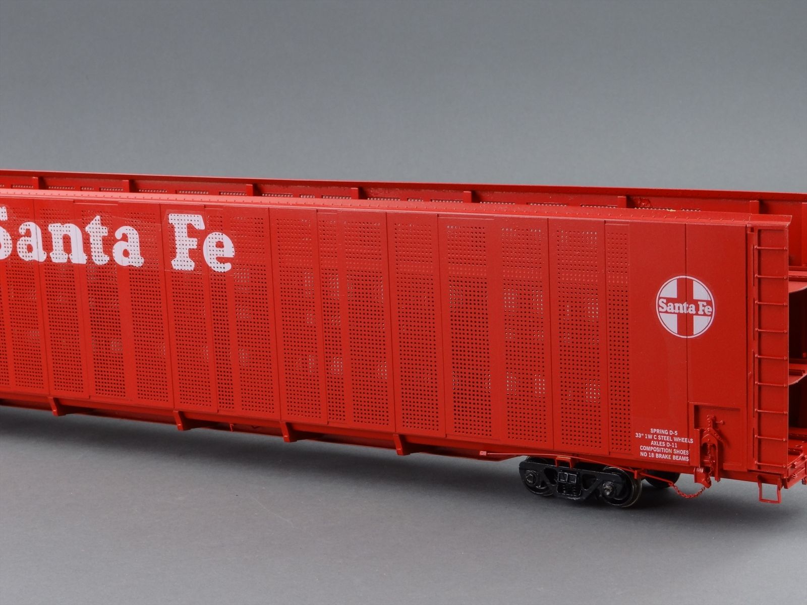 O Scale Brass OMI 0769 Overland ATSF Santa Fe Safe-Pak Tri-Level Auto ...
