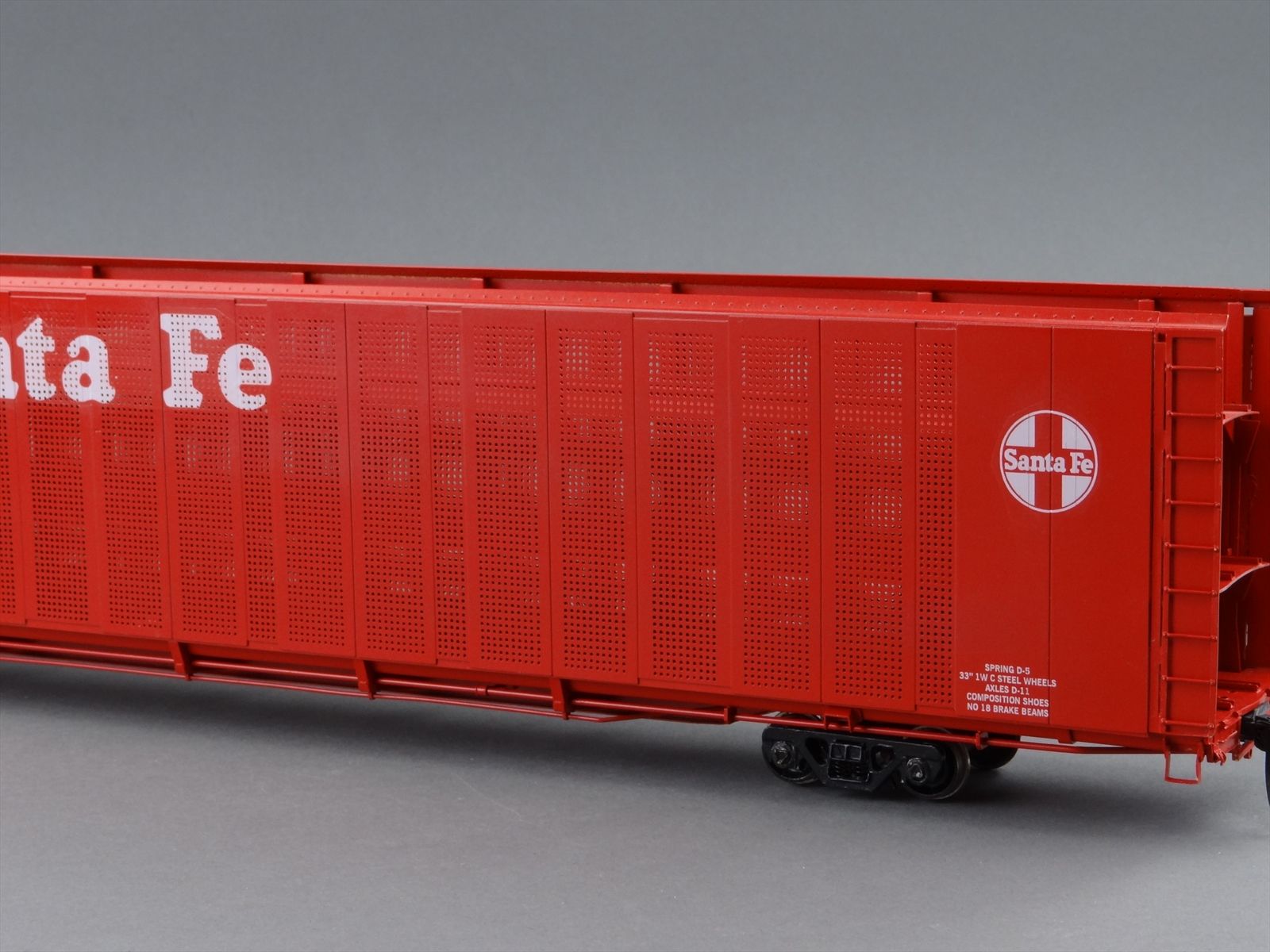 O Scale Brass OMI 0769 Overland ATSF Santa Fe Safe-Pak Tri-Level Auto ...