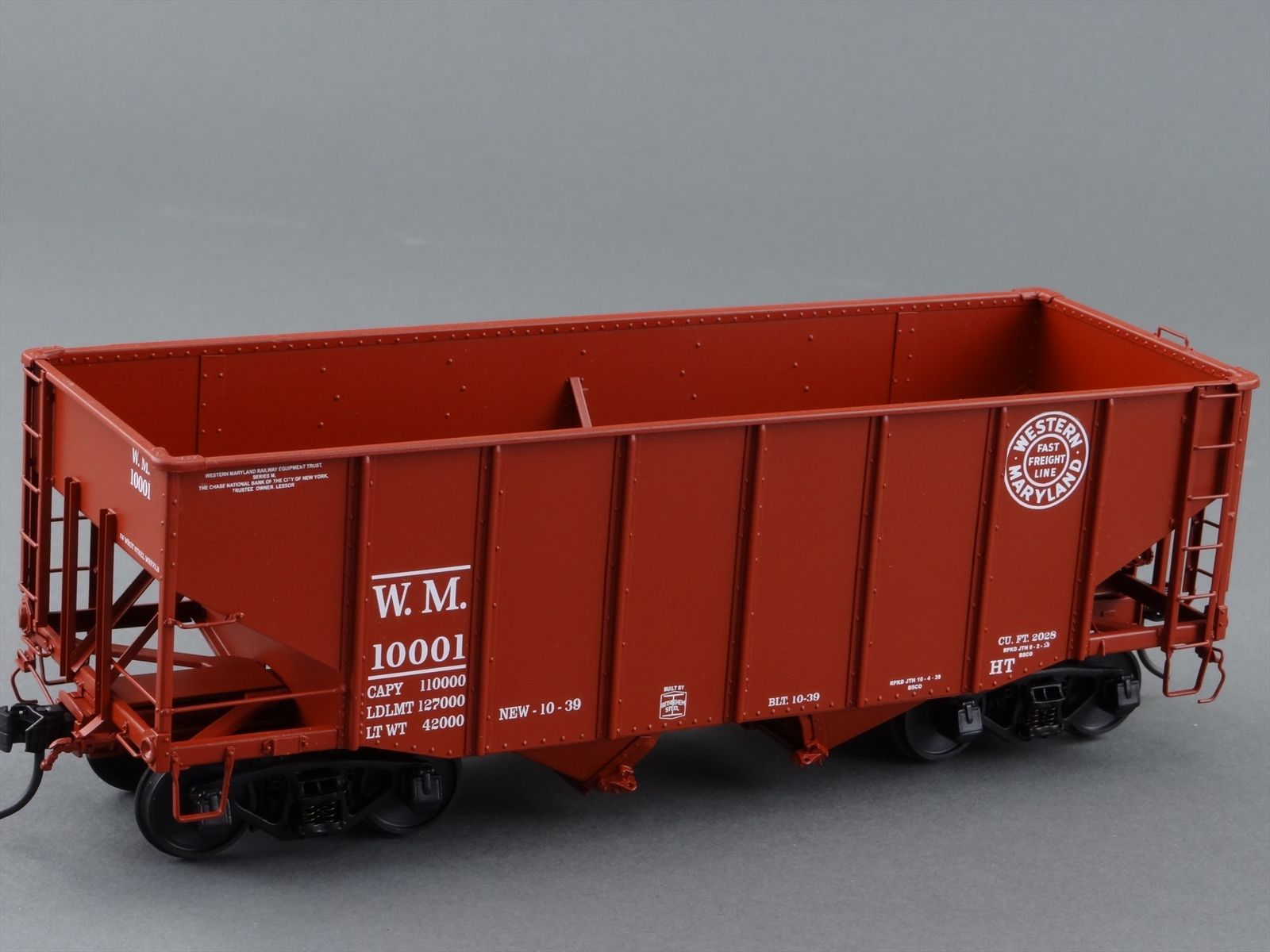 O 2-Rail Brass RYM Rich Yoder WM Western Maryland 55-Ton H-5 Fishbelly ...