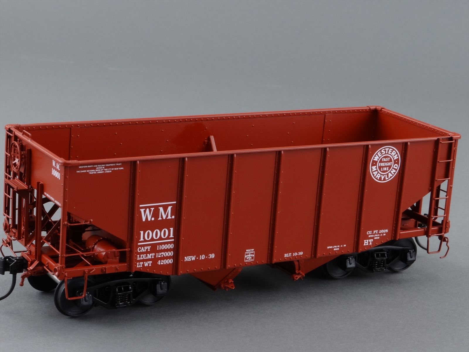 O 2-Rail Brass RYM Rich Yoder WM Western Maryland 55-Ton H-5 Fishbelly ...