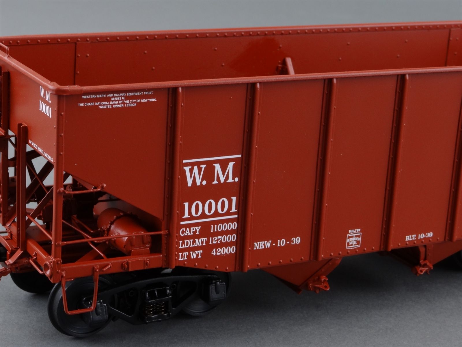 O 2-Rail Brass RYM Rich Yoder WM Western Maryland 55-Ton H-5 Fishbelly ...