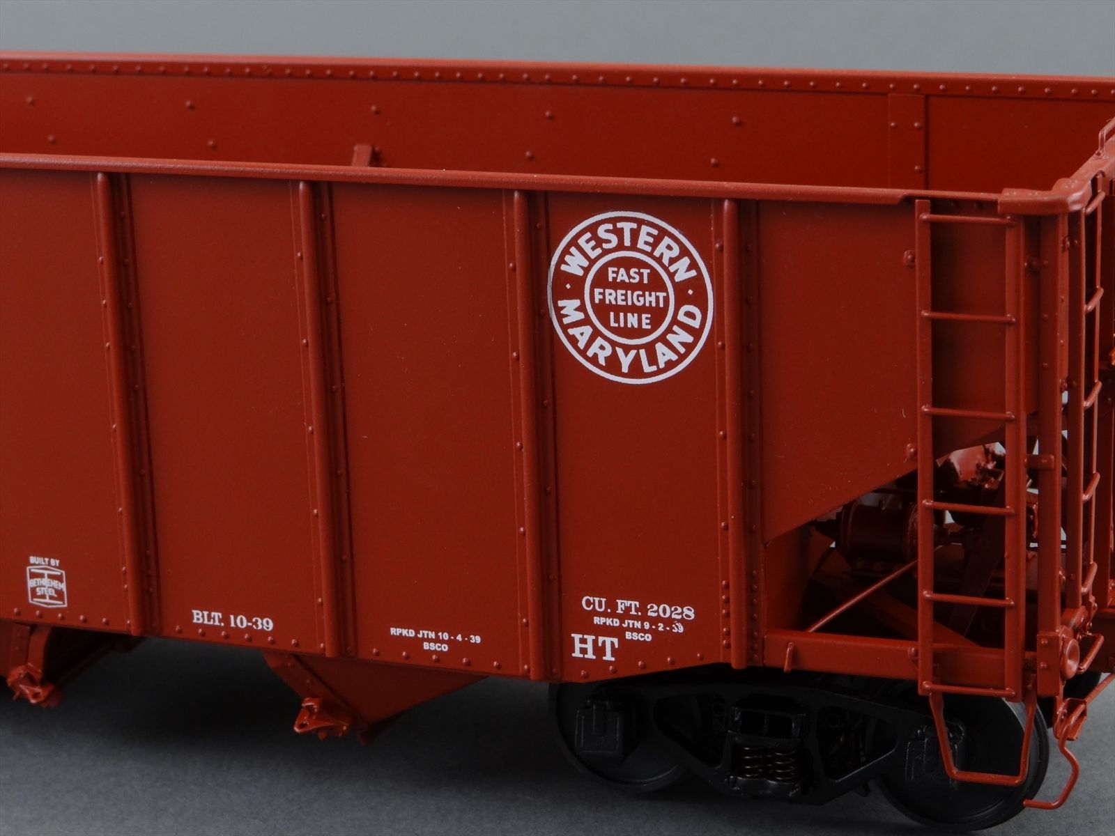 O 2-Rail Brass RYM Rich Yoder WM Western Maryland 55-Ton H-5 Fishbelly ...