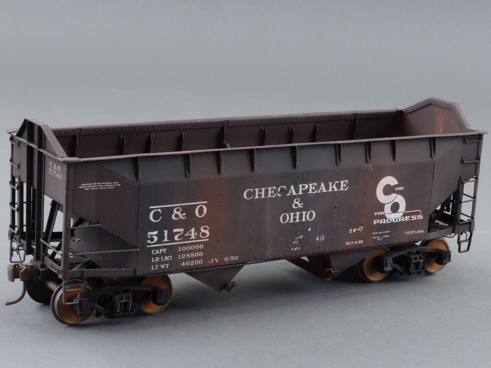 O Scale Brass PSC 15011 Precision Scale C&O Chesapeake & Ohio 2-Bay ...
