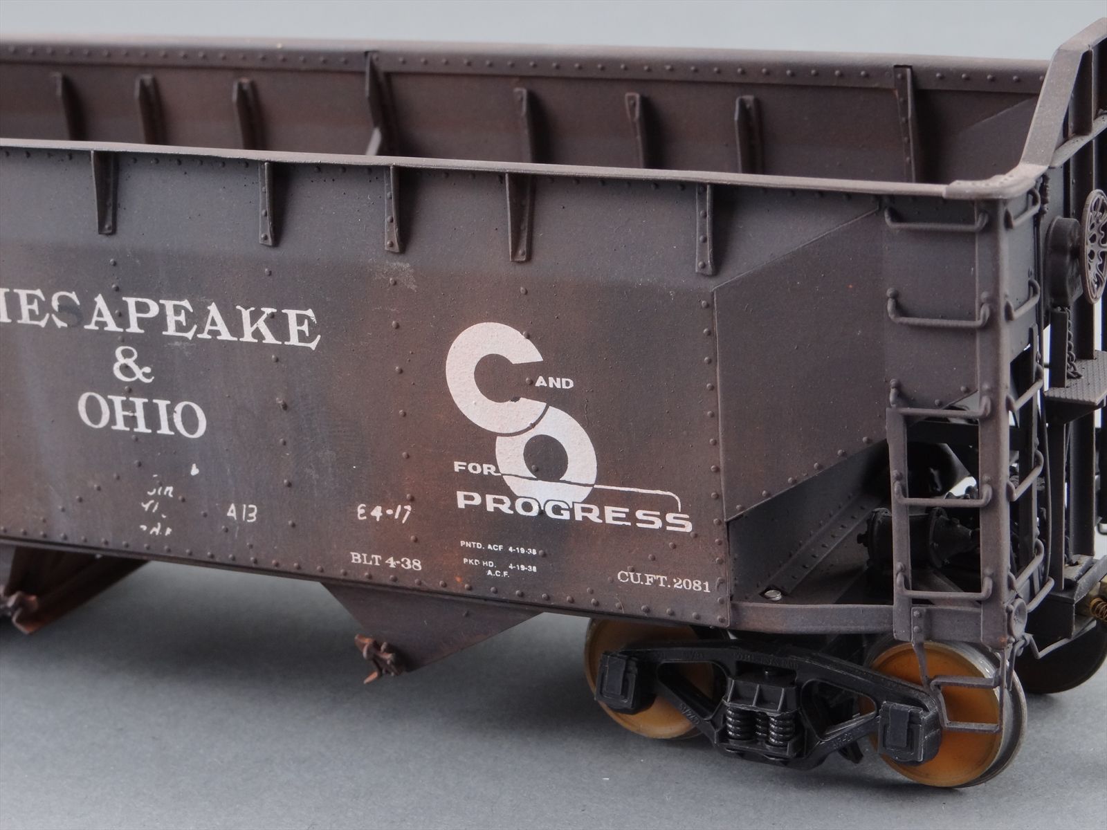 O Scale Brass PSC 15011 Precision Scale C&O Chesapeake & Ohio 2-Bay ...
