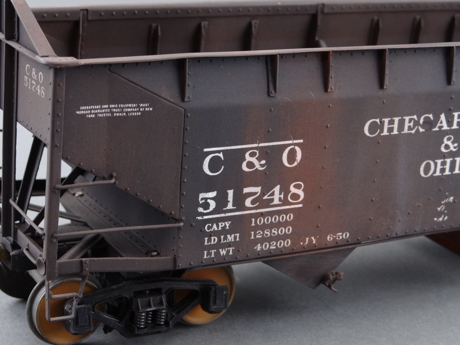 O Scale Brass PSC 15011 Precision Scale C&O Chesapeake & Ohio 2-Bay ...