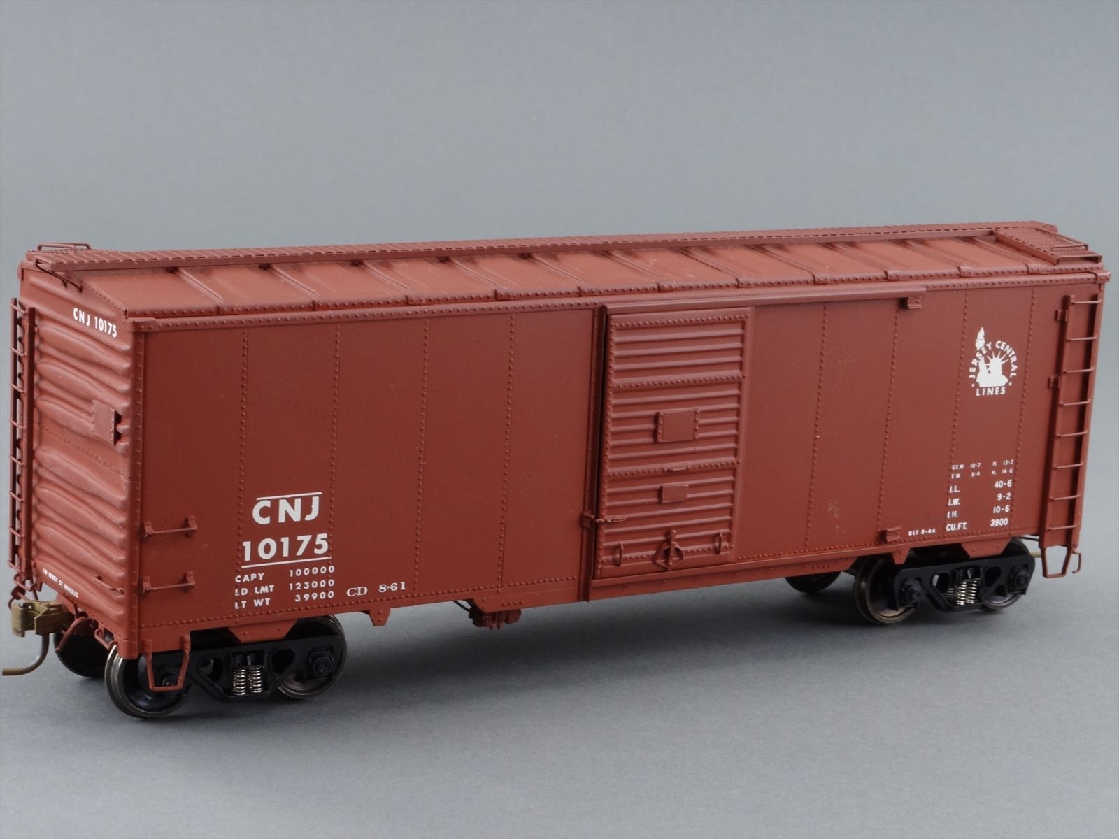 O Scale Brass PSC 15281 Precision Scale CNJ Jersey Central 40' Box Car ...