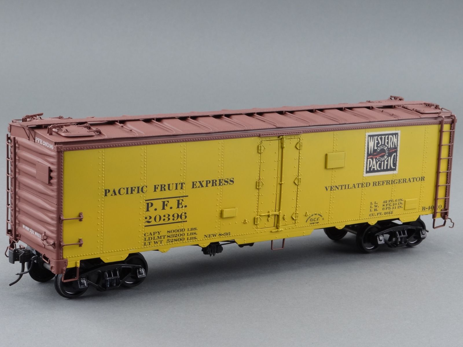 O Scale Brass PSC 15517 Precision Scale PFE / WP R-40-10 40' Reefer Car ...