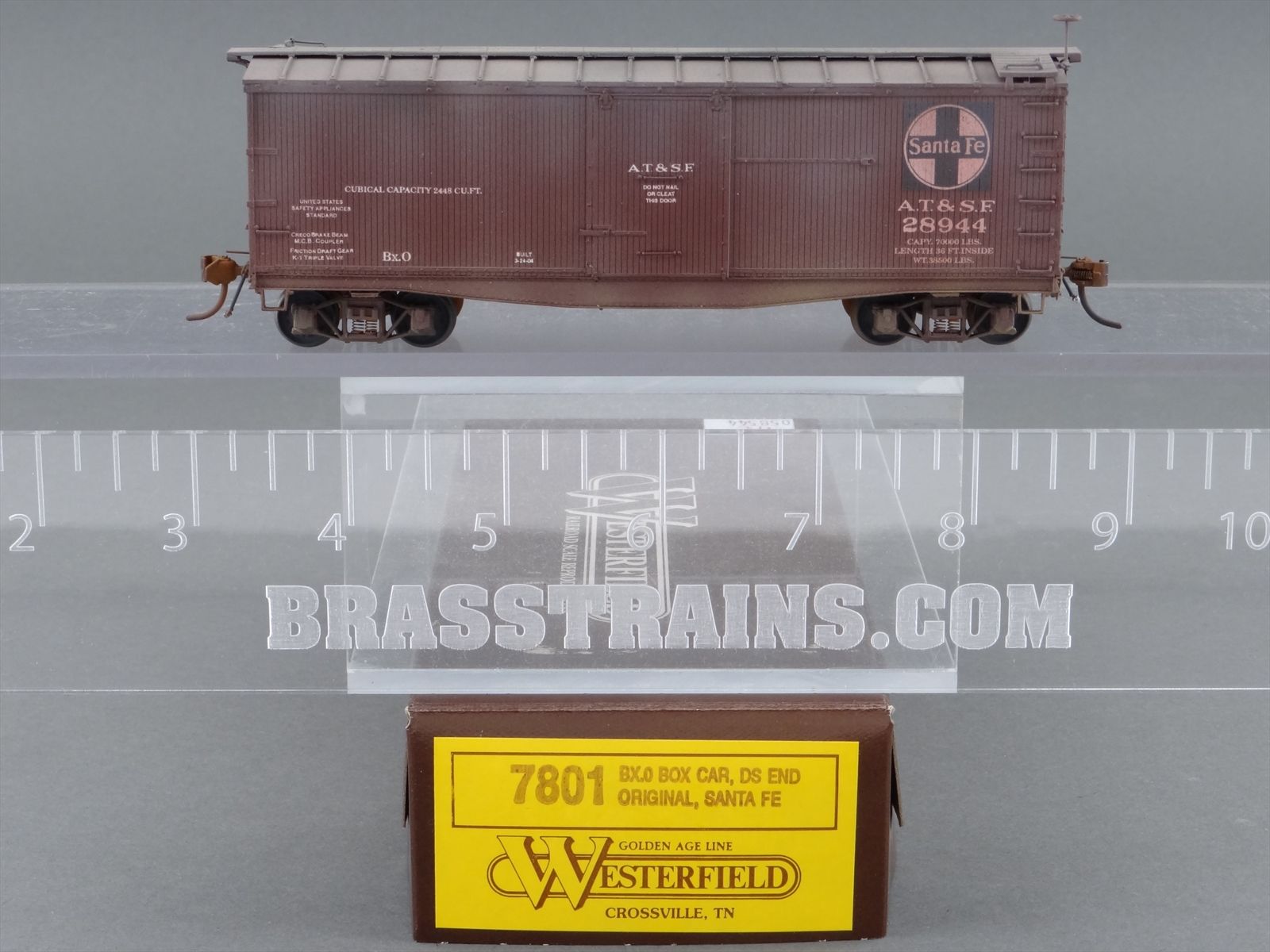 HO Westerfield 7801 Pro Built Kit - ATSF Santa Fe Bx.O Box Car #28944 ...