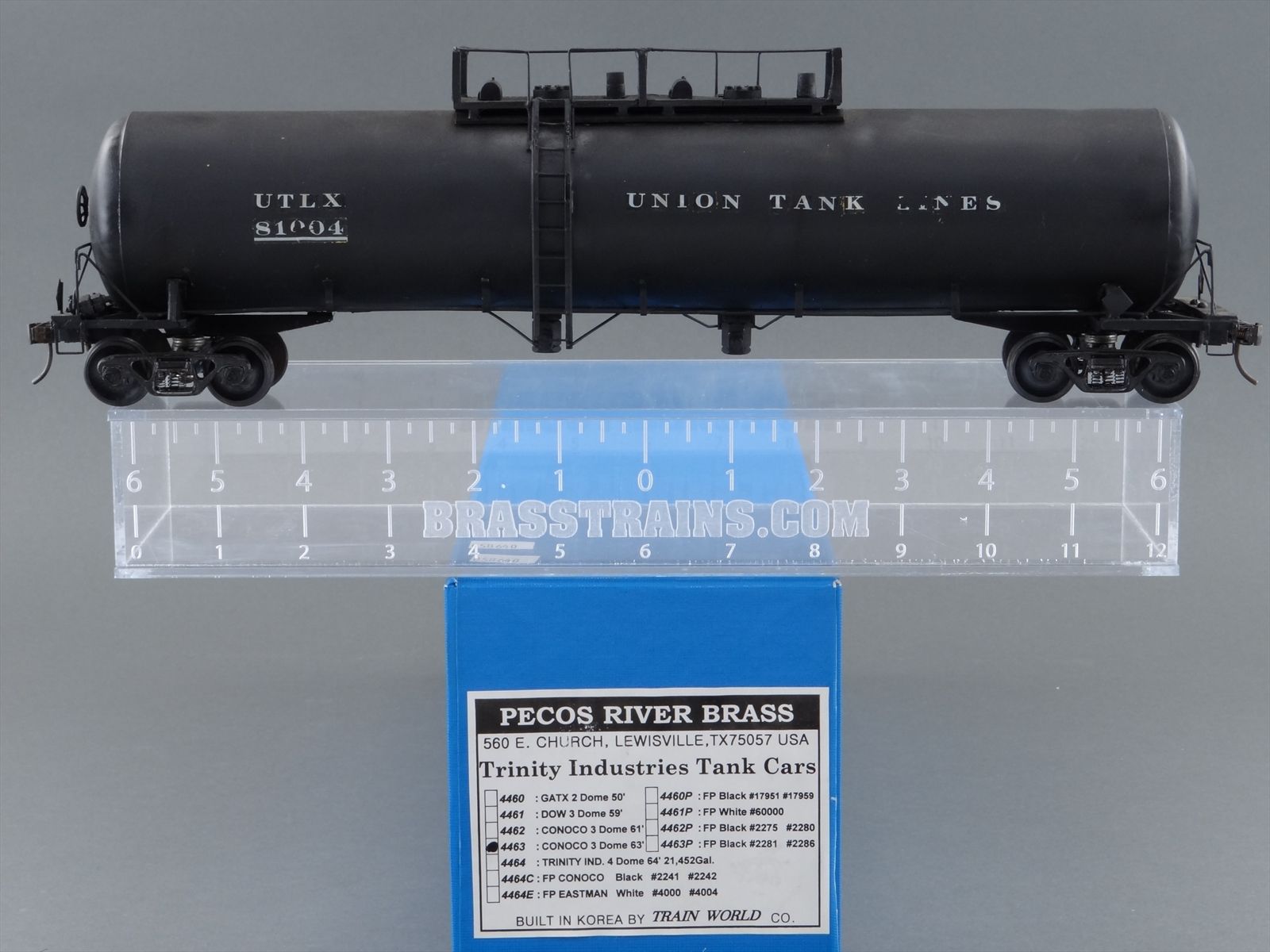 O Scale Brass Unknown UTLX Union Tank Lines Tank Car #81004 - Custom