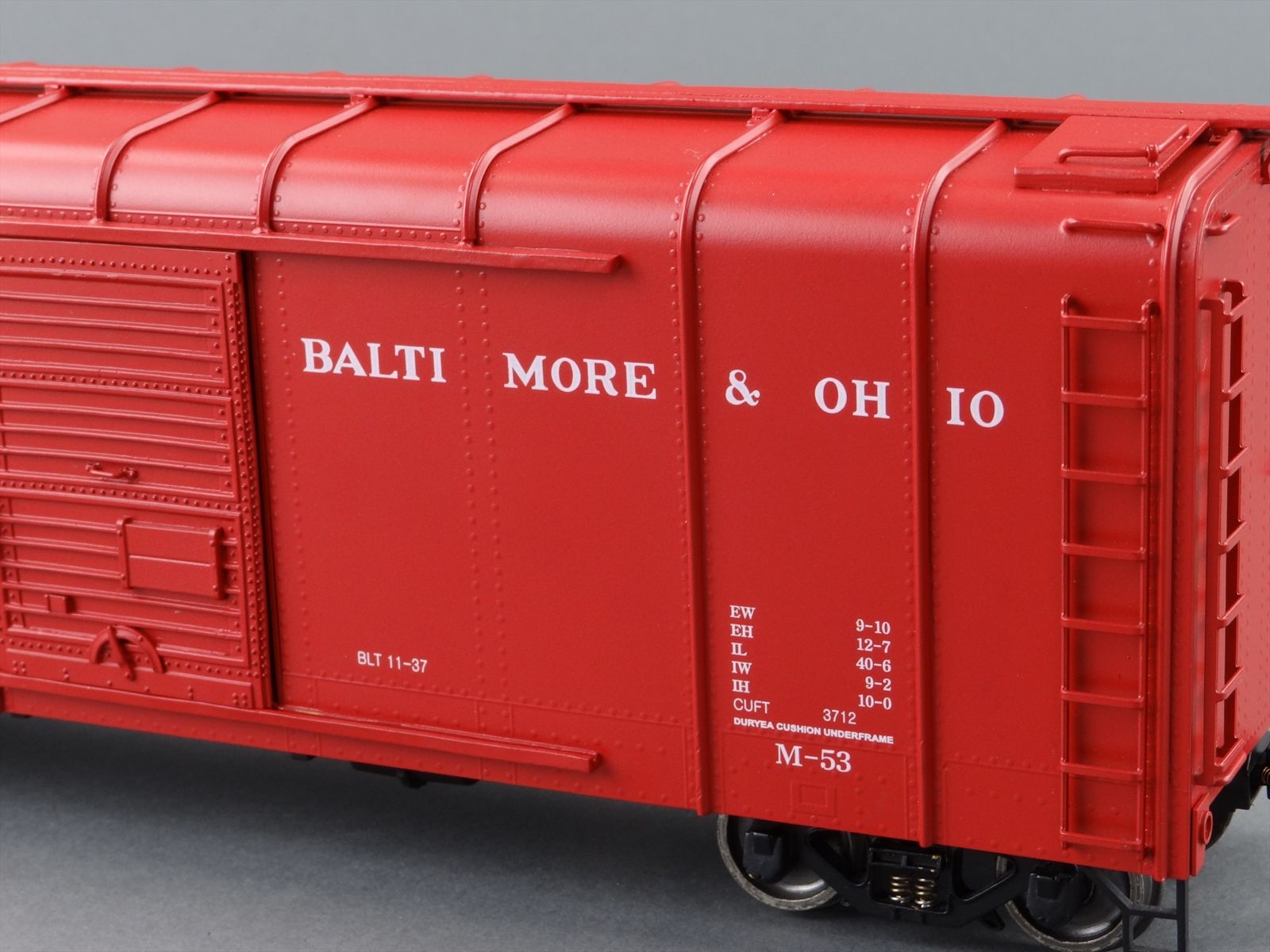 O 2-Rail Brass Sunset B&O Baltimore & Ohio Wagon Top M-53 Box Car #380459