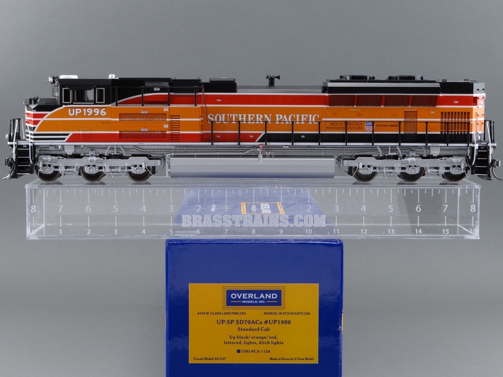 O Scale 2-Rail Brass Model Train - OMI CA-1128 UP / SP Heritage SD70ACe Diesel #1996
