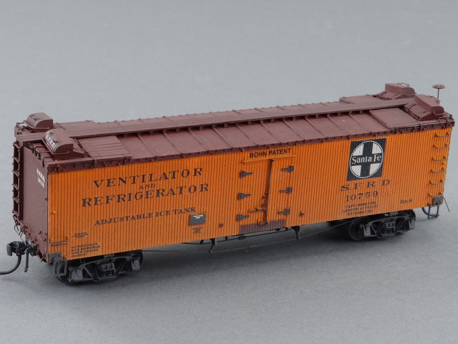 HO Westerfield 10803 Pro Built Kit - SFRD Santa Fe Reefer Refrigerator ...