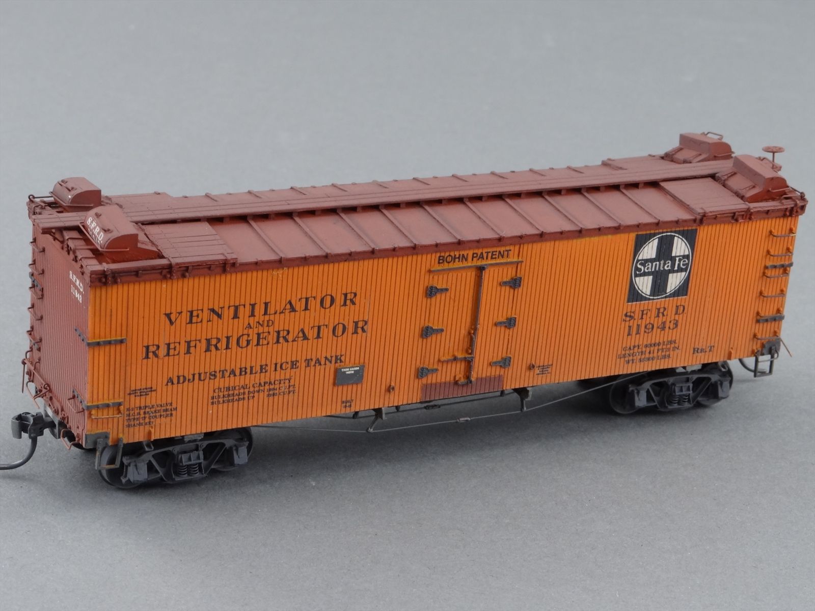 HO Westerfield 10803 Pro Built Kit - SFRD Santa Fe Reefer Refrigerator ...