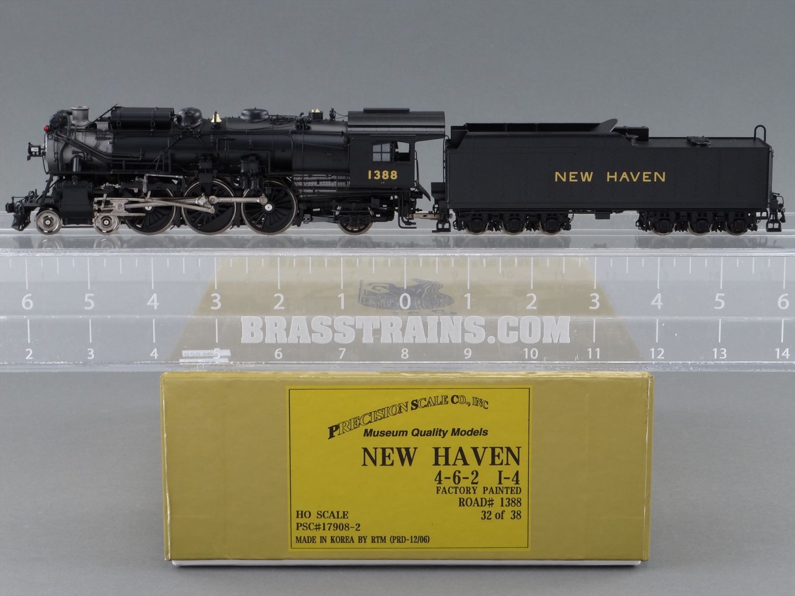 HO Brass - PSC 17908-2 Precision Scale Co. NH New Haven I-4 4-6-2 #1388