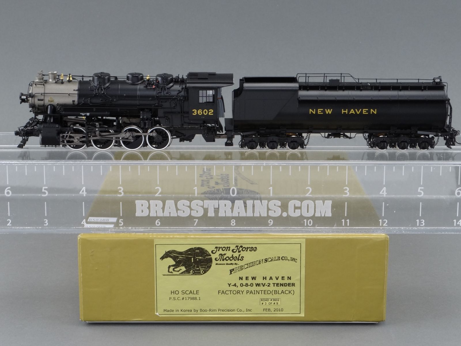 HO Brass Model Train - PSC 17988-1 Precision Scale NH New Haven Y-4 0-8 ...