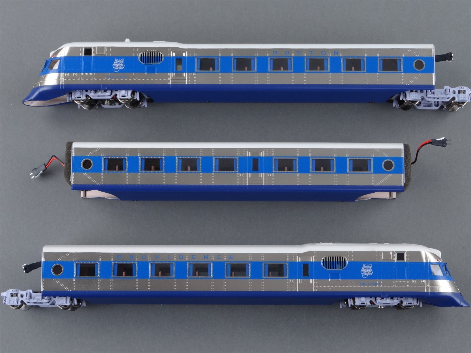 HO Brass Model Train - Railworks NH New Haven Comet 3-Unit Passenger ...