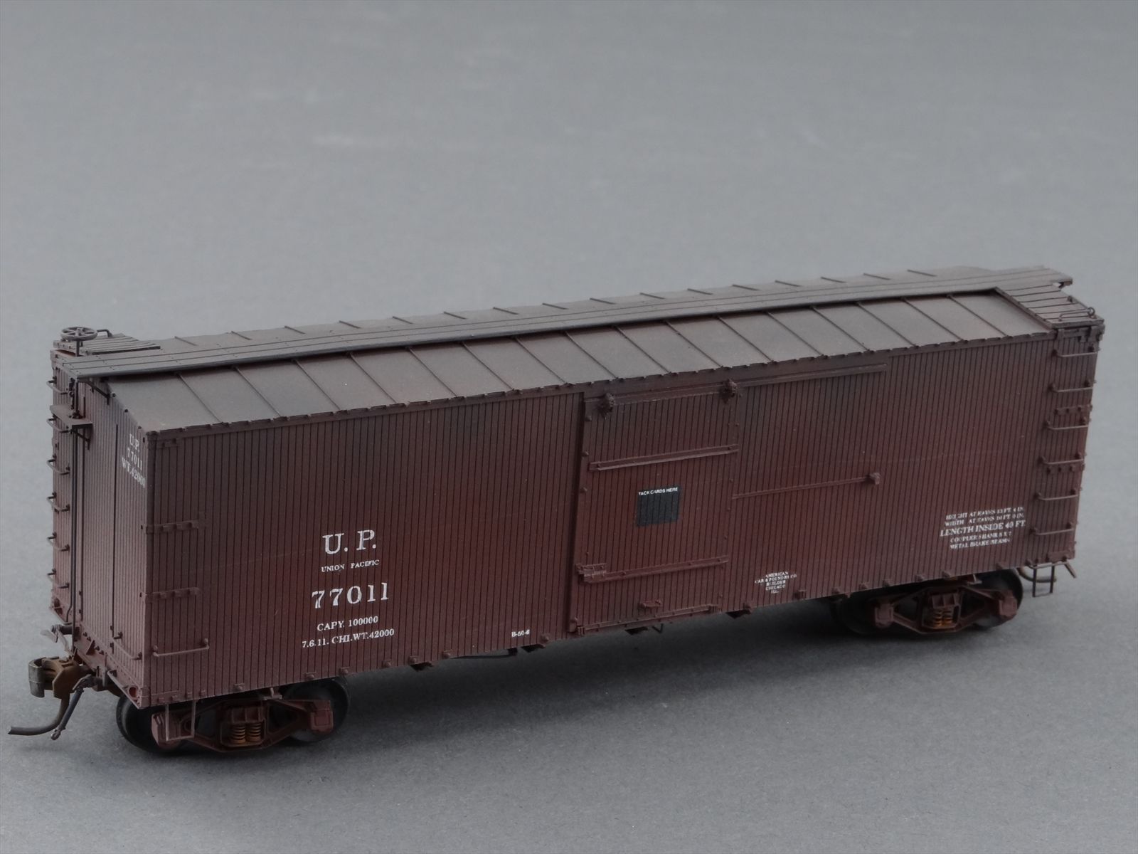 HO Westerfield 7304 Pro Built Kit - UP / UP Union Pacific B-50-6 Box Car #77011 - Custom