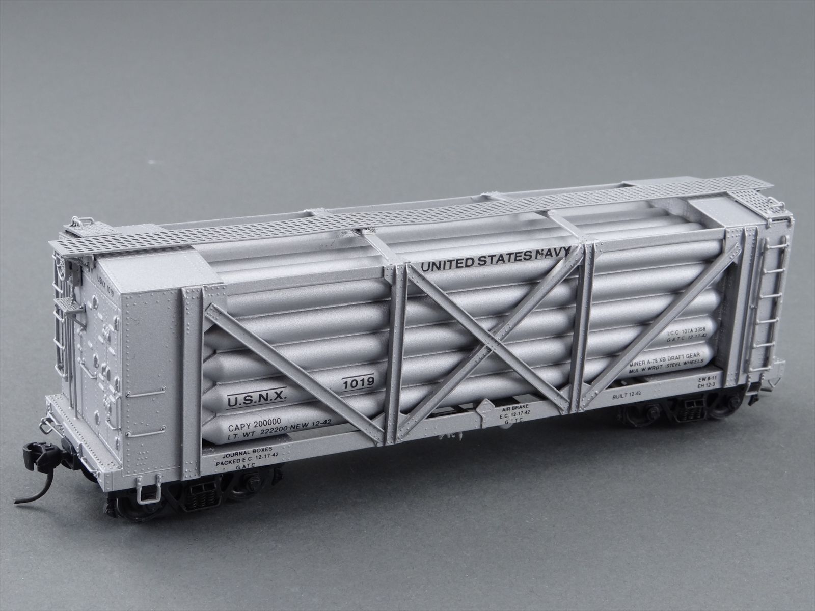 HO Pecos River Brass 2491 United States Navy Helium Car #1019 - CUSTOM