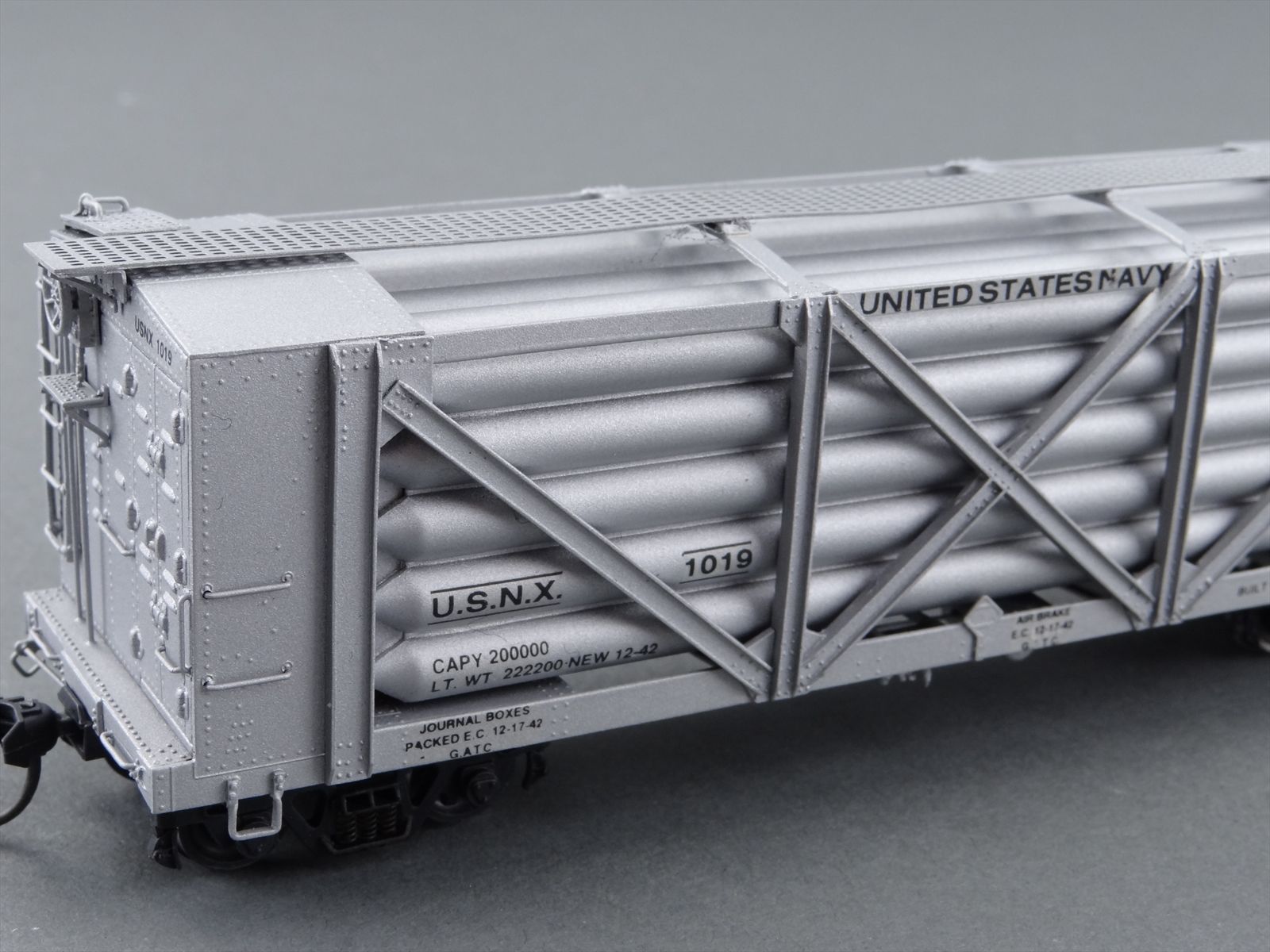 HO Pecos River Brass 2491 United States Navy Helium Car #1019 - CUSTOM