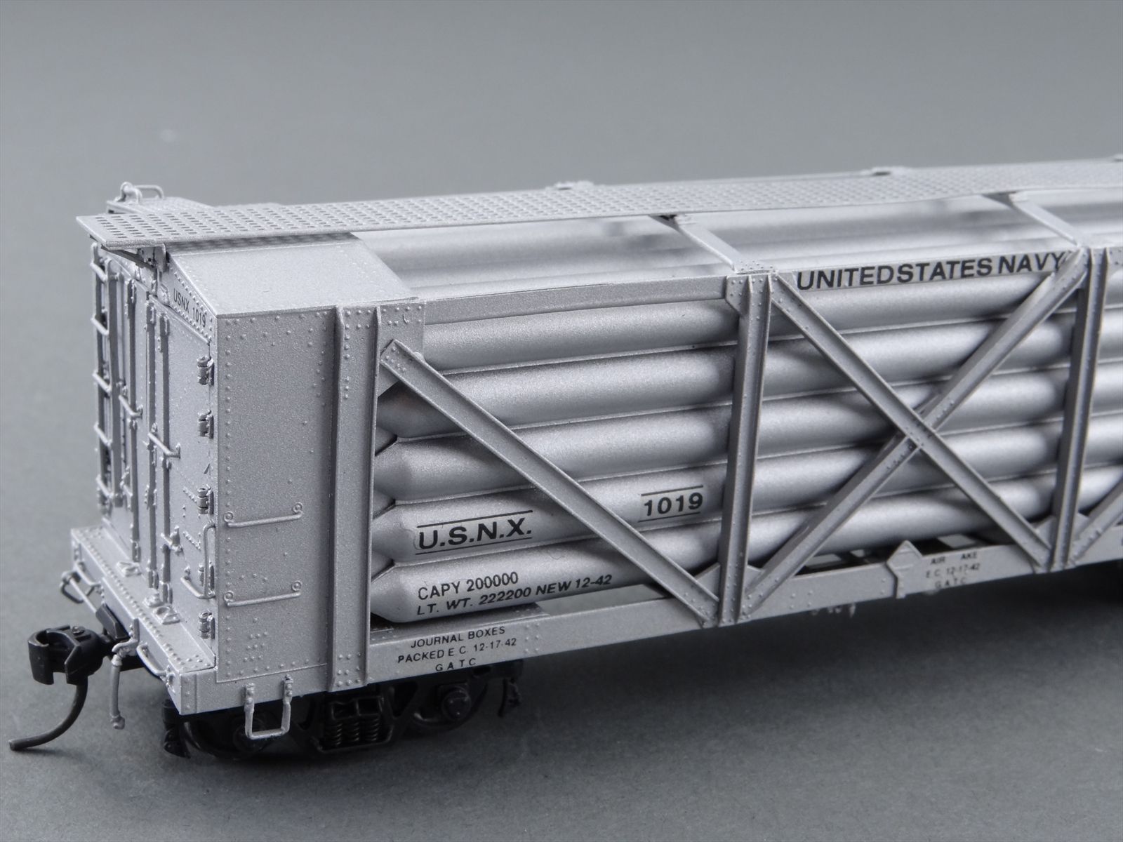 HO Pecos River Brass 2491 United States Navy Helium Car #1019 - CUSTOM