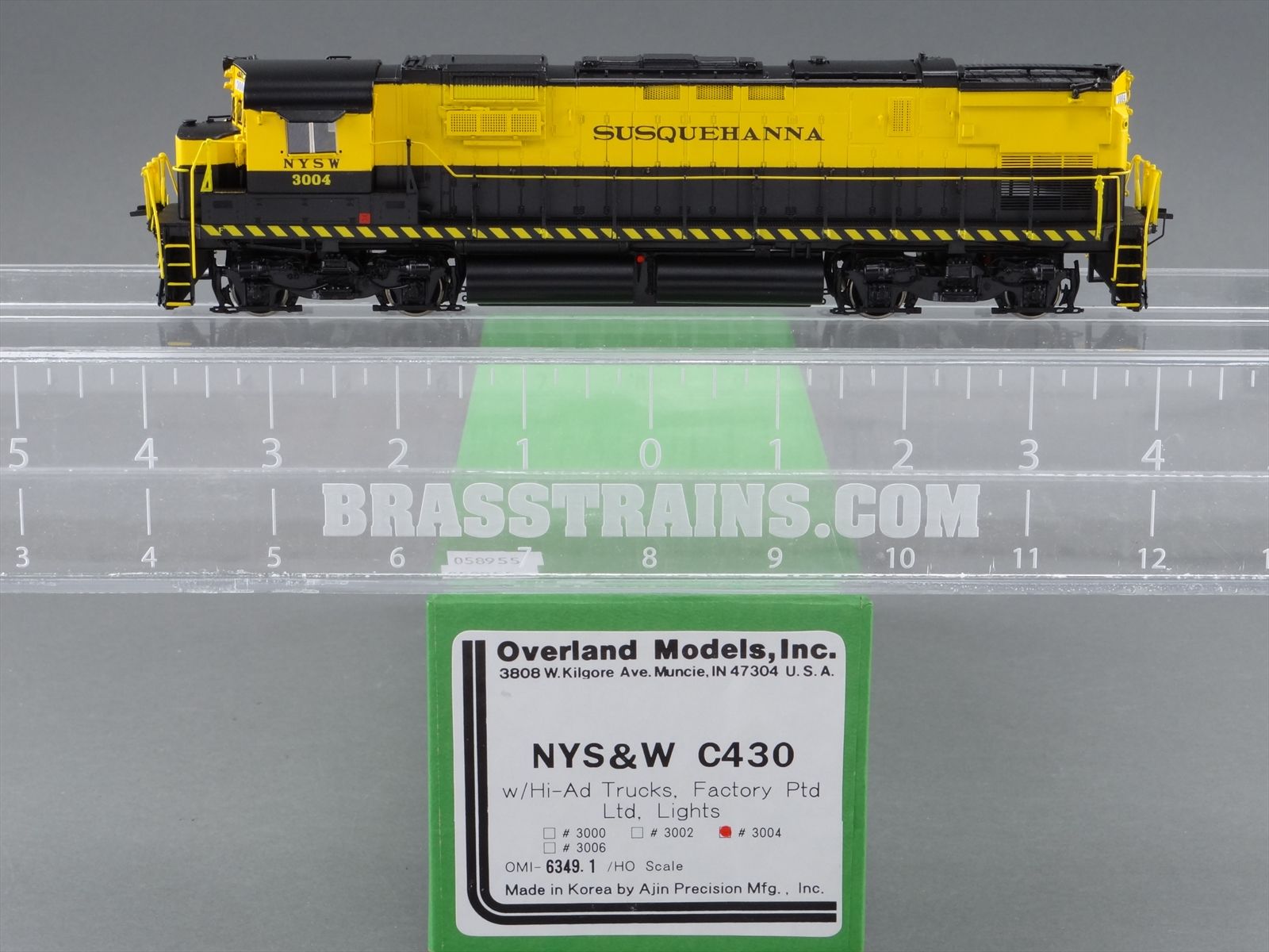 HO Brass Model Train - OMI 6349.1 Overland Ajin NYS&W Susquehanna Alco C430 Diesel #3004