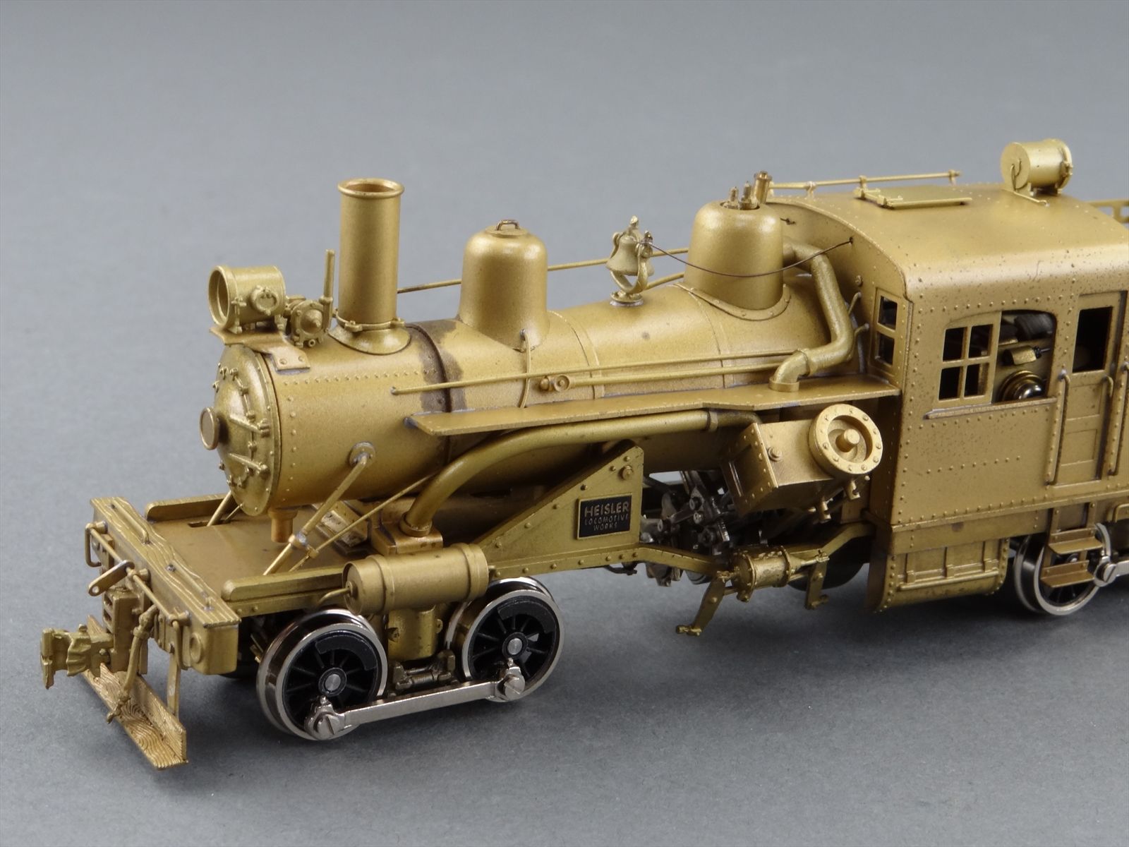 HO Brass Model Train - PFM 65 Ton Logging Heisler 1976 Run - Straight Stack